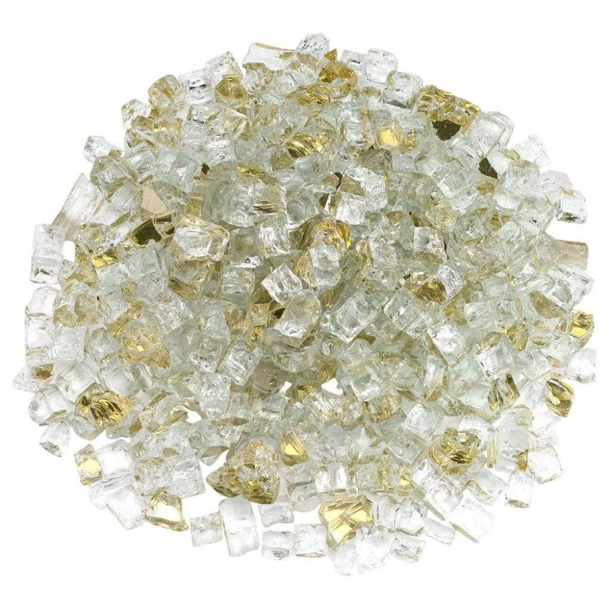 1/2" Gold Reflective Fire Glass, 10 lb. in Bag – US Fireplace Store