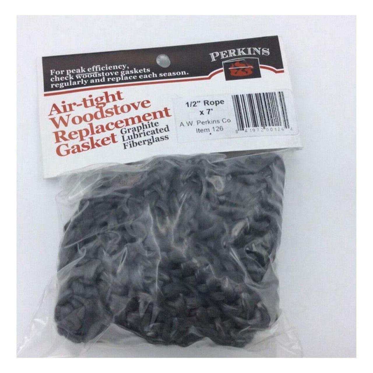 AW Perkins 1/2" X 84" Black Graphite 126 Bagged Wood Stove Door Gasket ...