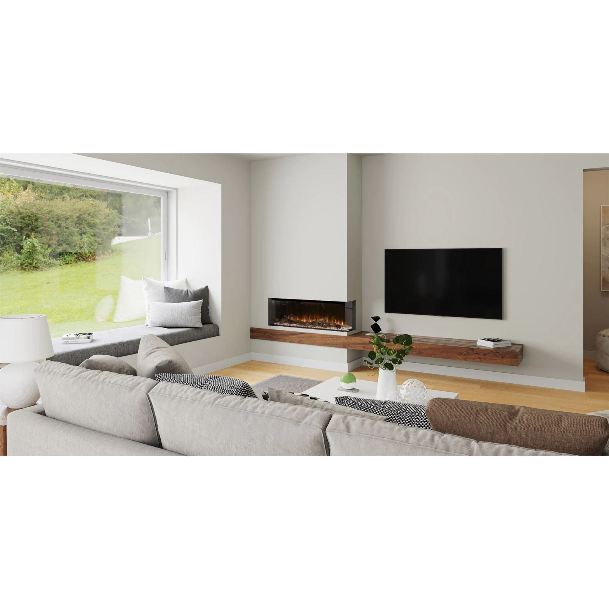 Ambe Multi49 Right-Corner 48" Built-in Multi Electric Fireplace – US ...