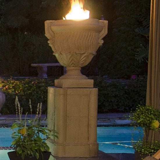 AMERICAN FYRE DESIGNS 26 Piage Fire Urn | AFD Piage Urn and Pedestal ...