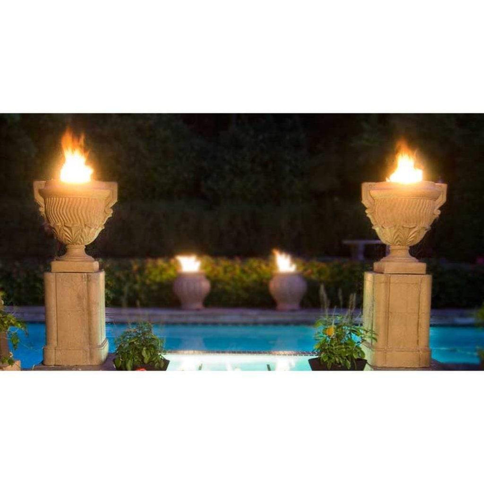 AMERICAN FYRE DESIGNS 26 Piage Fire Urn | AFD Piage Urn and Pedestal ...