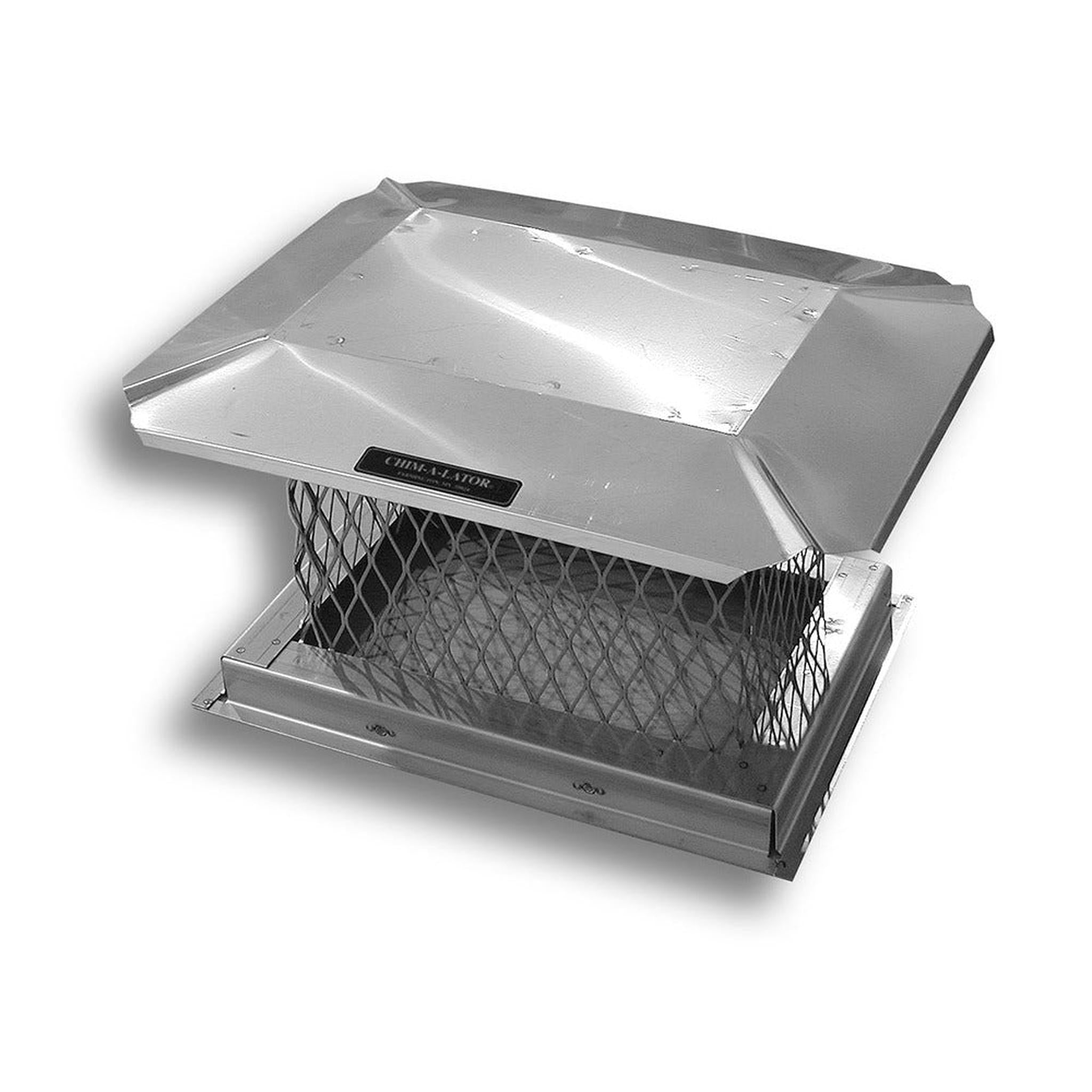 BDM Chim-A-Lator 12" x 12" Stainless Steel Square Chimney Cap With 3/4 ...