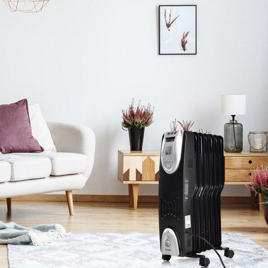 Costway 1500W Electric Oil Filled Safe Digital Radiator Heater – US ...