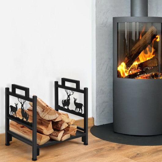Costway 18" Wood Lumber Storage Holder for Fireplace Stove Fire Pit ...