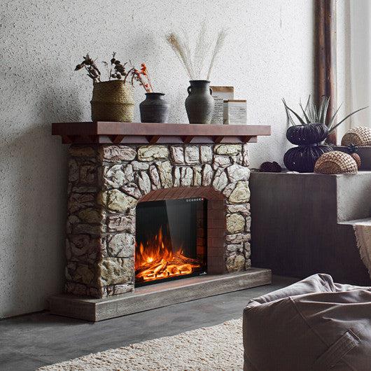 Costway 26" Fireless and Wall Mounted Electric Fireplace with Romote C ...