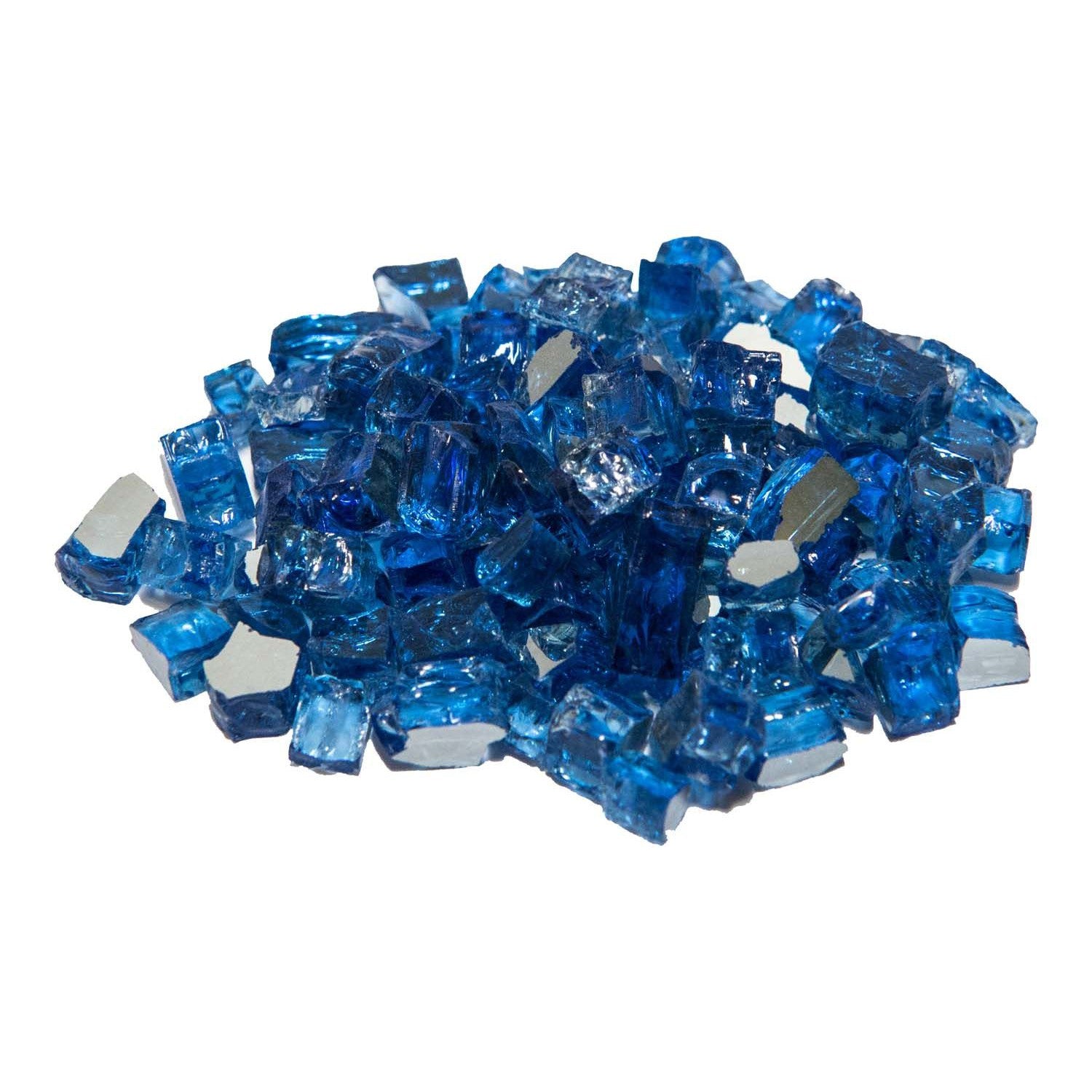 Dagan Industries 1/4" Dark Blue Reflective Fire Glass (10 lbs) – US ...