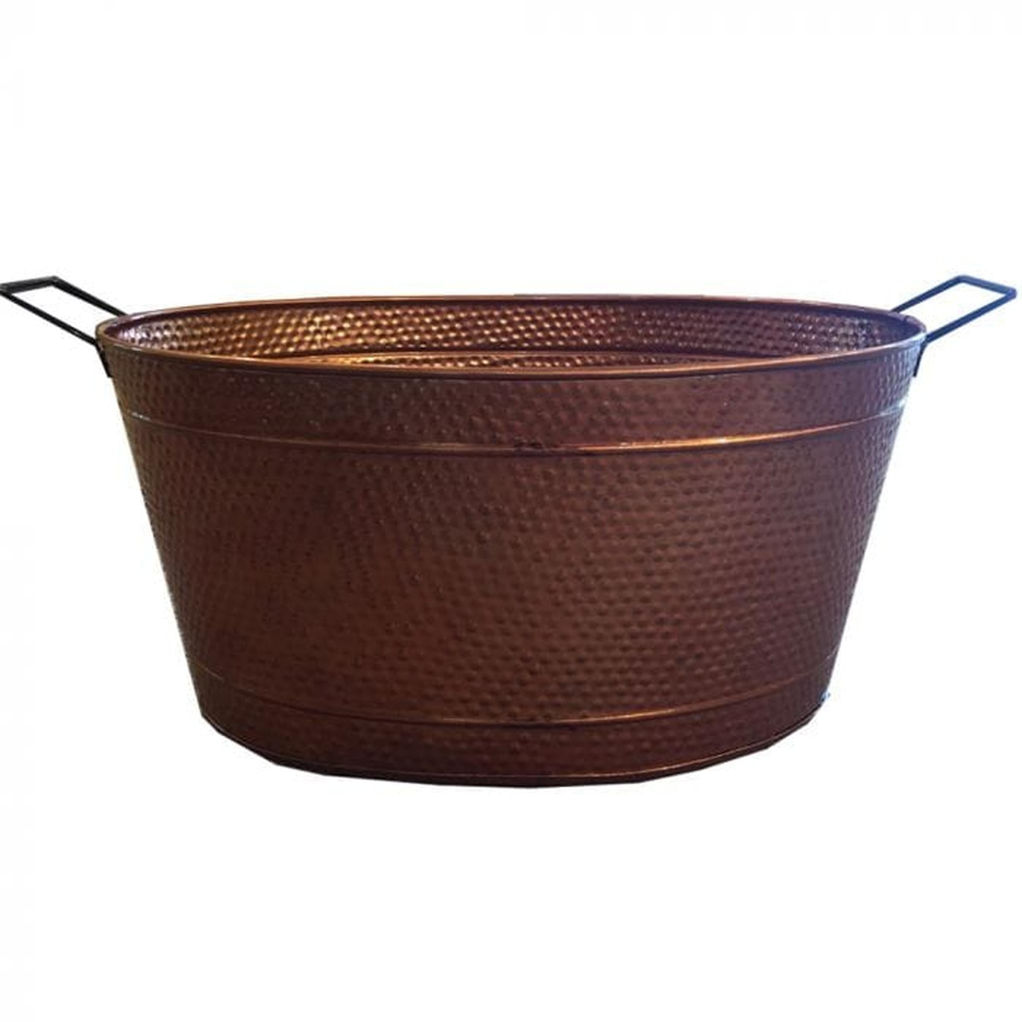 Dagan Industries 15" x 11" Hammered Copper Oval Log Bucket - 1550 – US ...