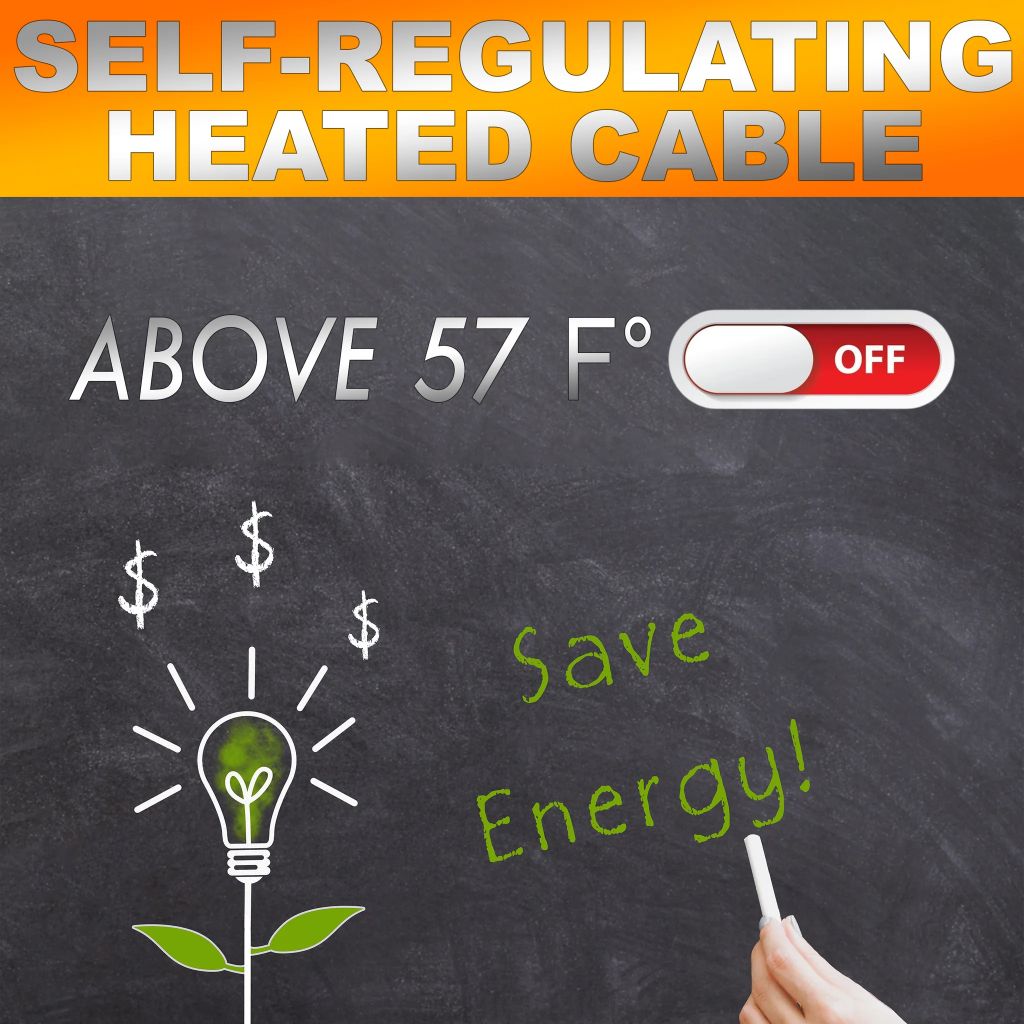 Dr. Infrared Heater 50 Feet Heating Cables for Pipes and Roof De-Icing ...