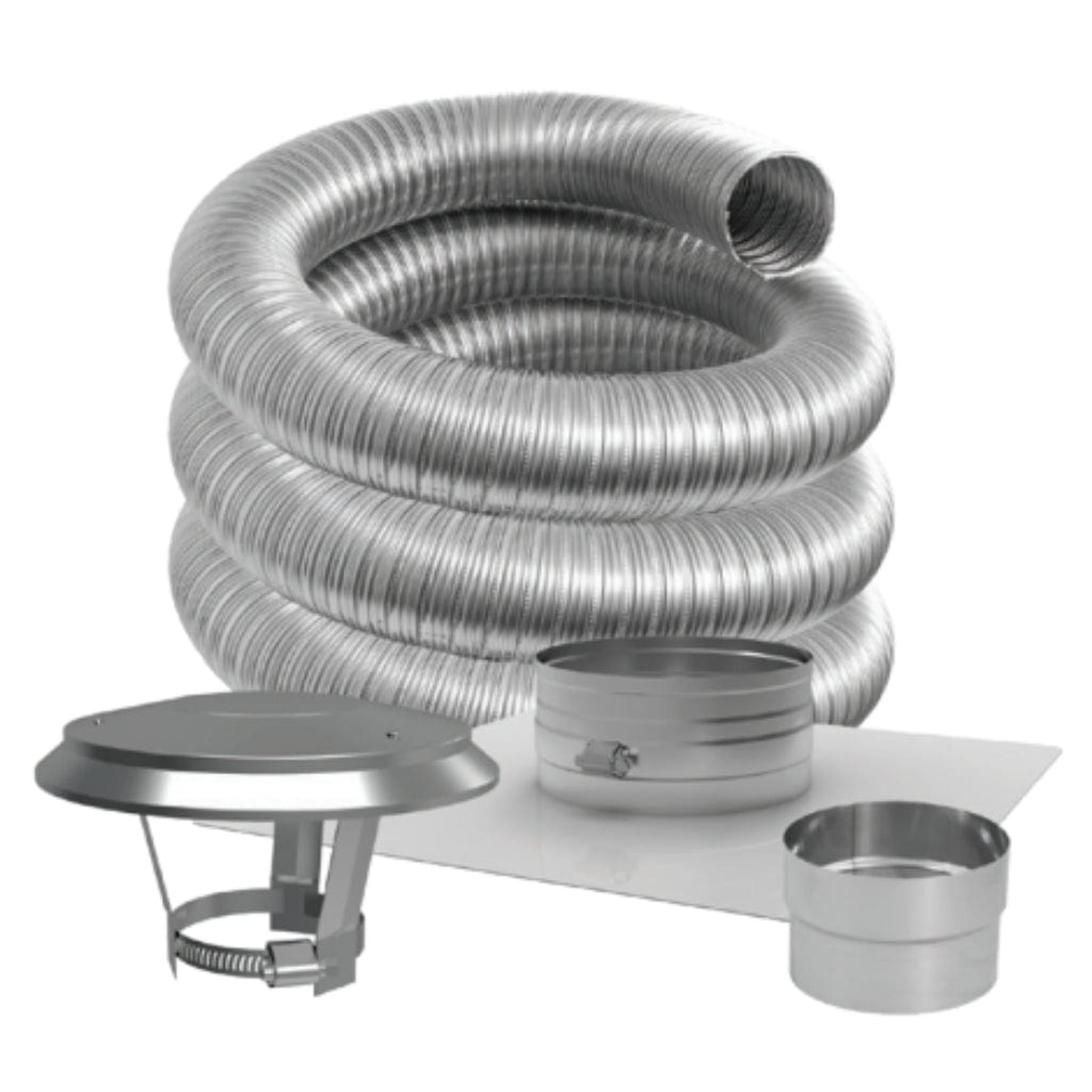 DuraVent DuraFlex Pro 4" x 15' Stainless Steel Basic Kit – US Fireplace ...