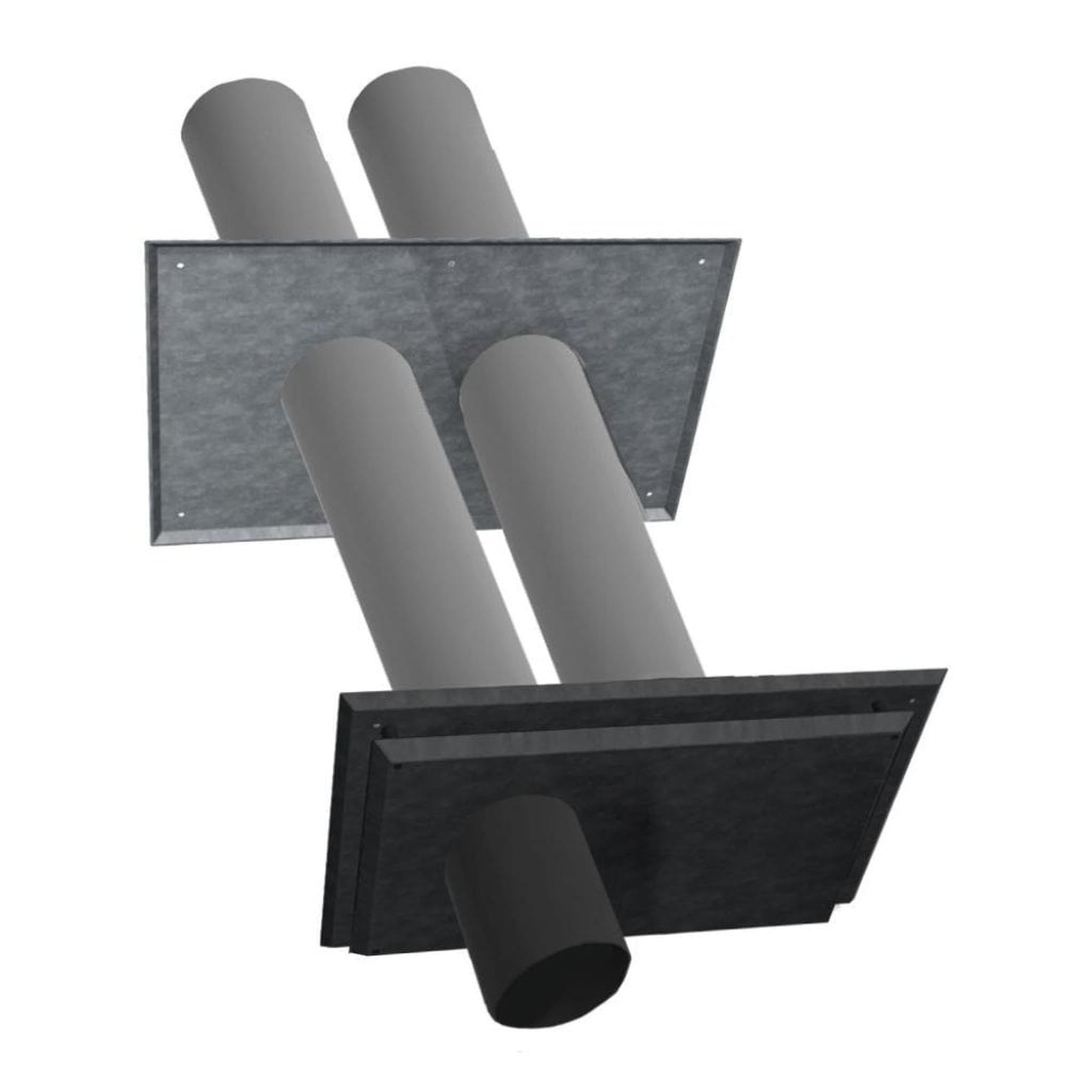 DuraVent 2"-4" Inner Diameter PolyPro Twin Pipe Termination with Black ...