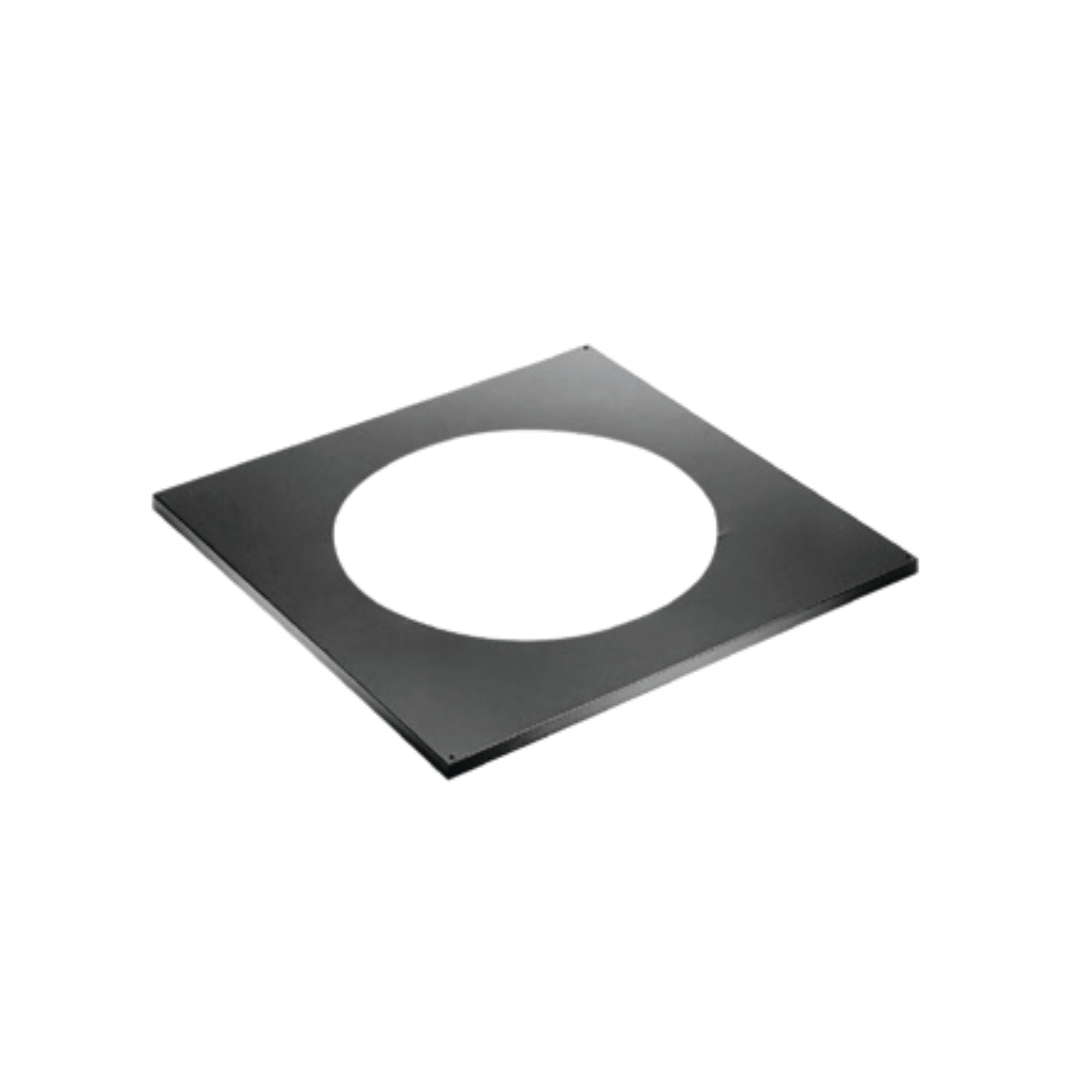 DuraVent DuraTech 6" Black Square Trim Collar for Round Support Box ...