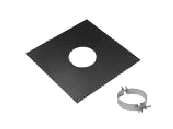 DuraVent PelletVent for Multi-Fuel 3" Black Ceiling Support Firestop S ...