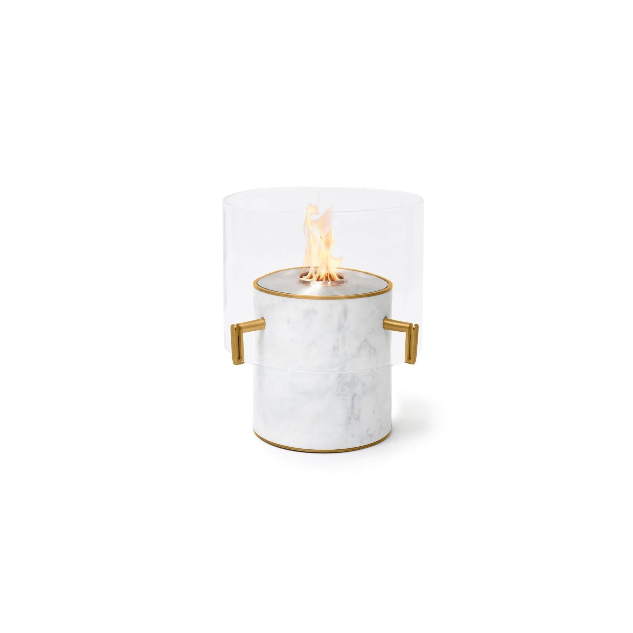 ECOSMART FIRE PILLAR 3L White Fireplace with Stainless Steel Burner ...