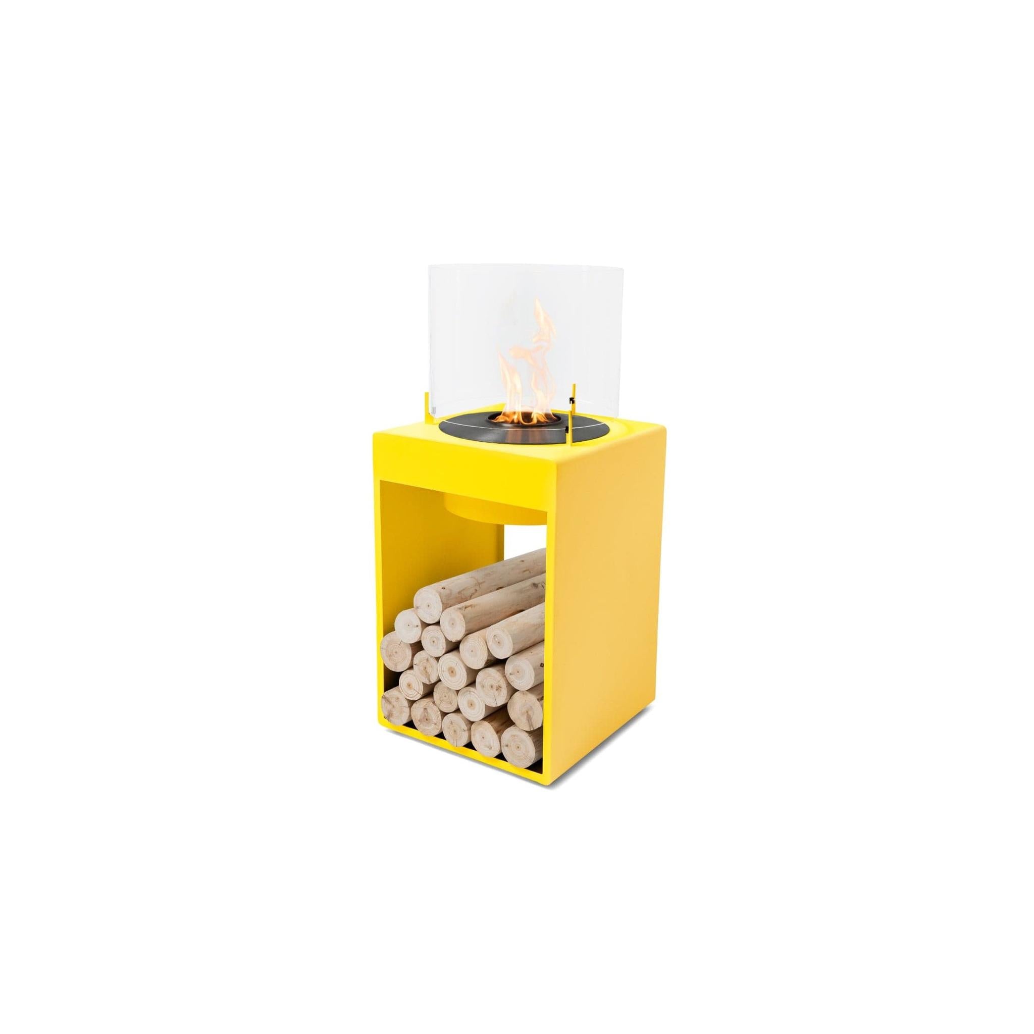 ECOSMART FIRE POP 8T Yellow Fireplace with Black Burner – US Fireplace ...