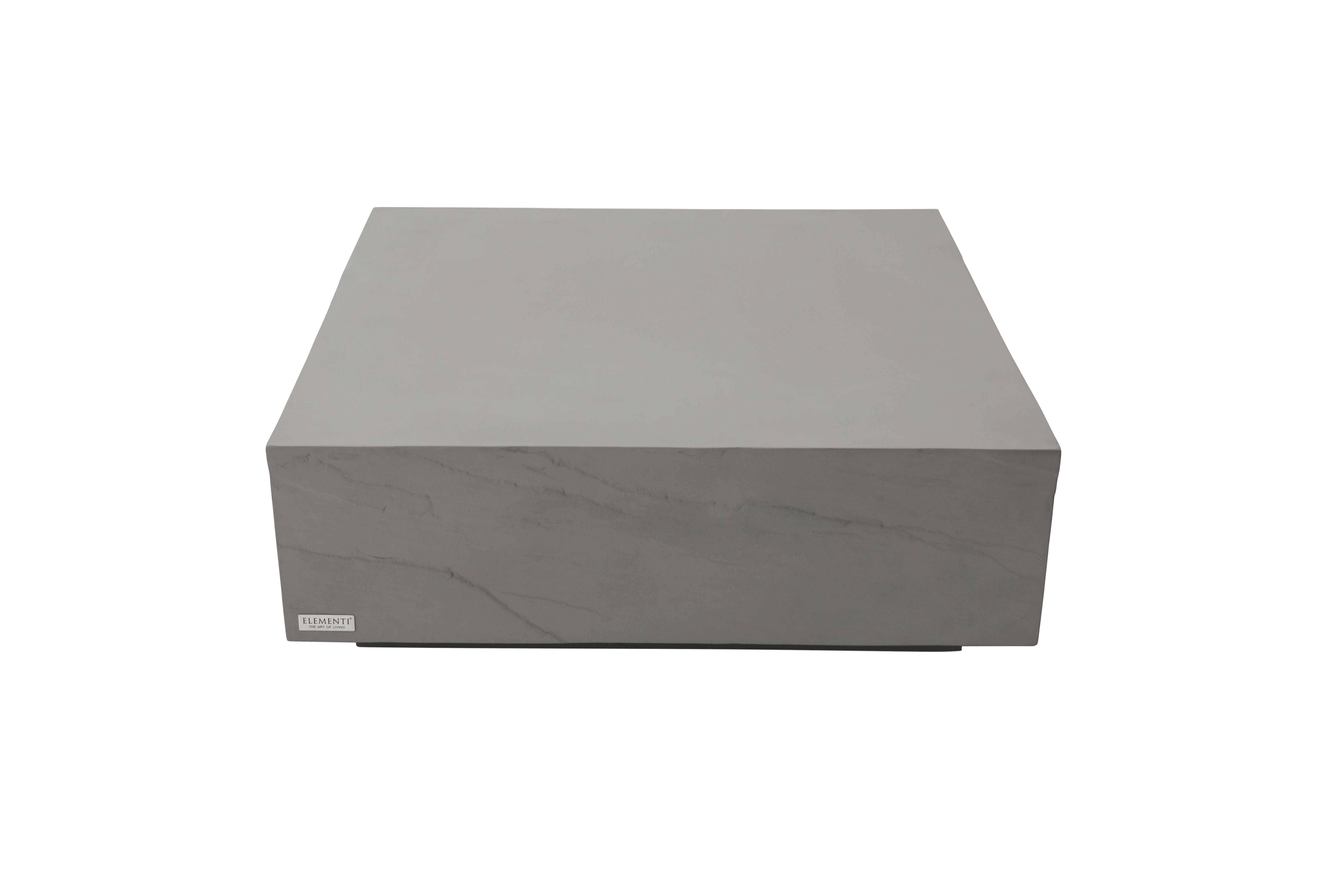 Elementi Home Colorado 40" Large Square Space Grey Concrete Coffee Tab ...