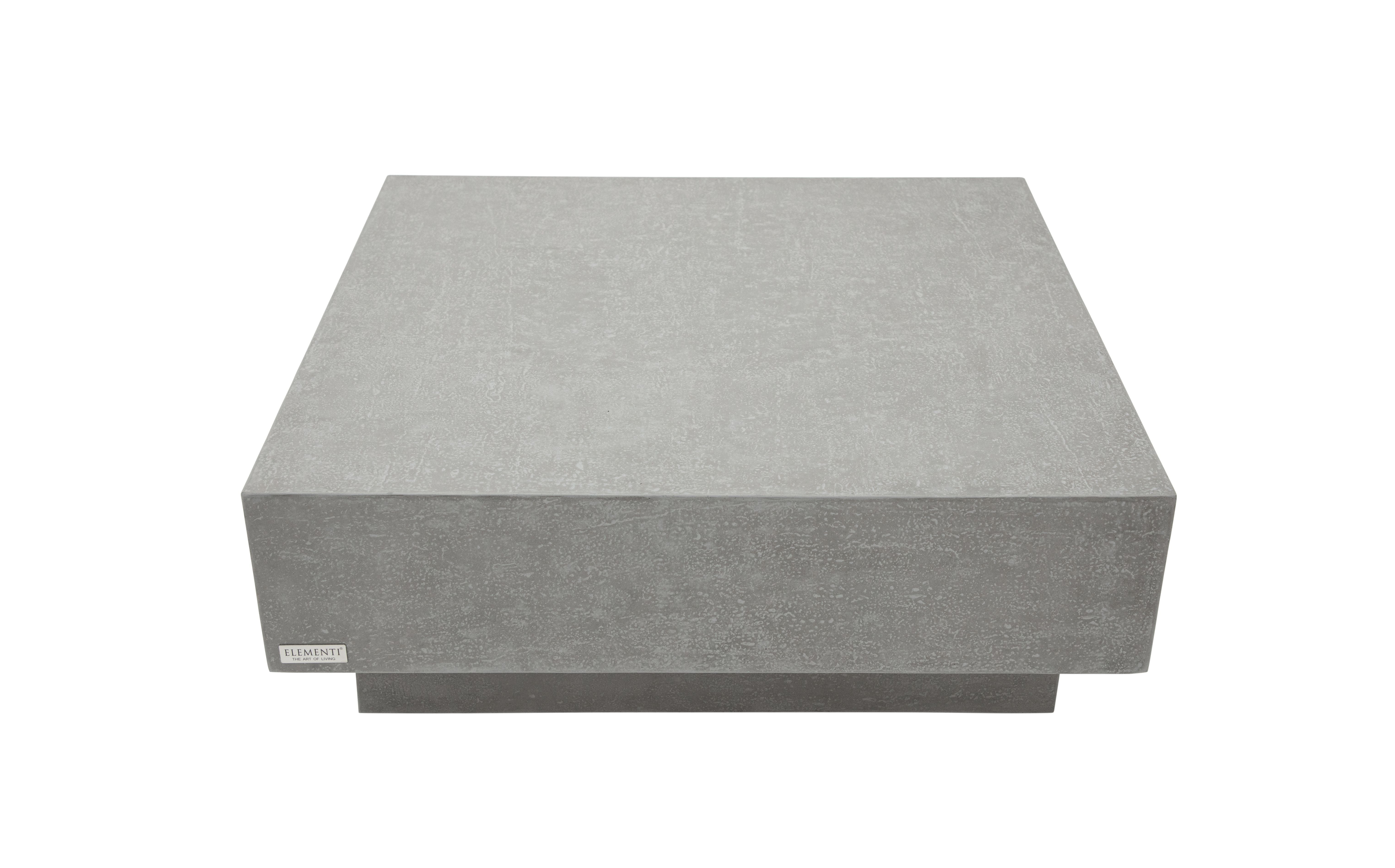 Elementi Home Tevere 40" Square Space Grey Concrete Coffee Table – US ...