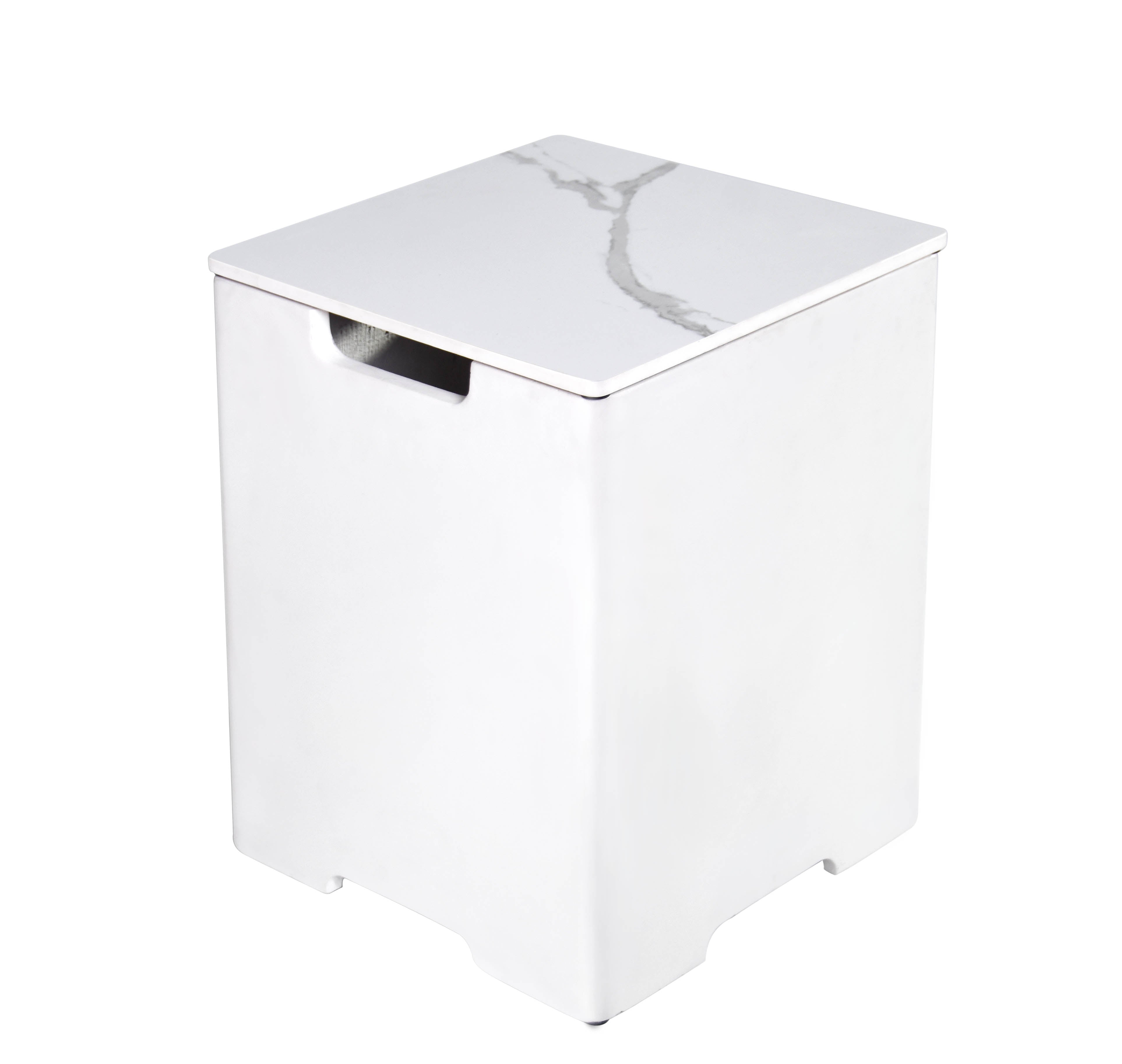 Elementi Plus 16" x 21" Square Bianco White Concrete Tank Cover (ONB02 ...