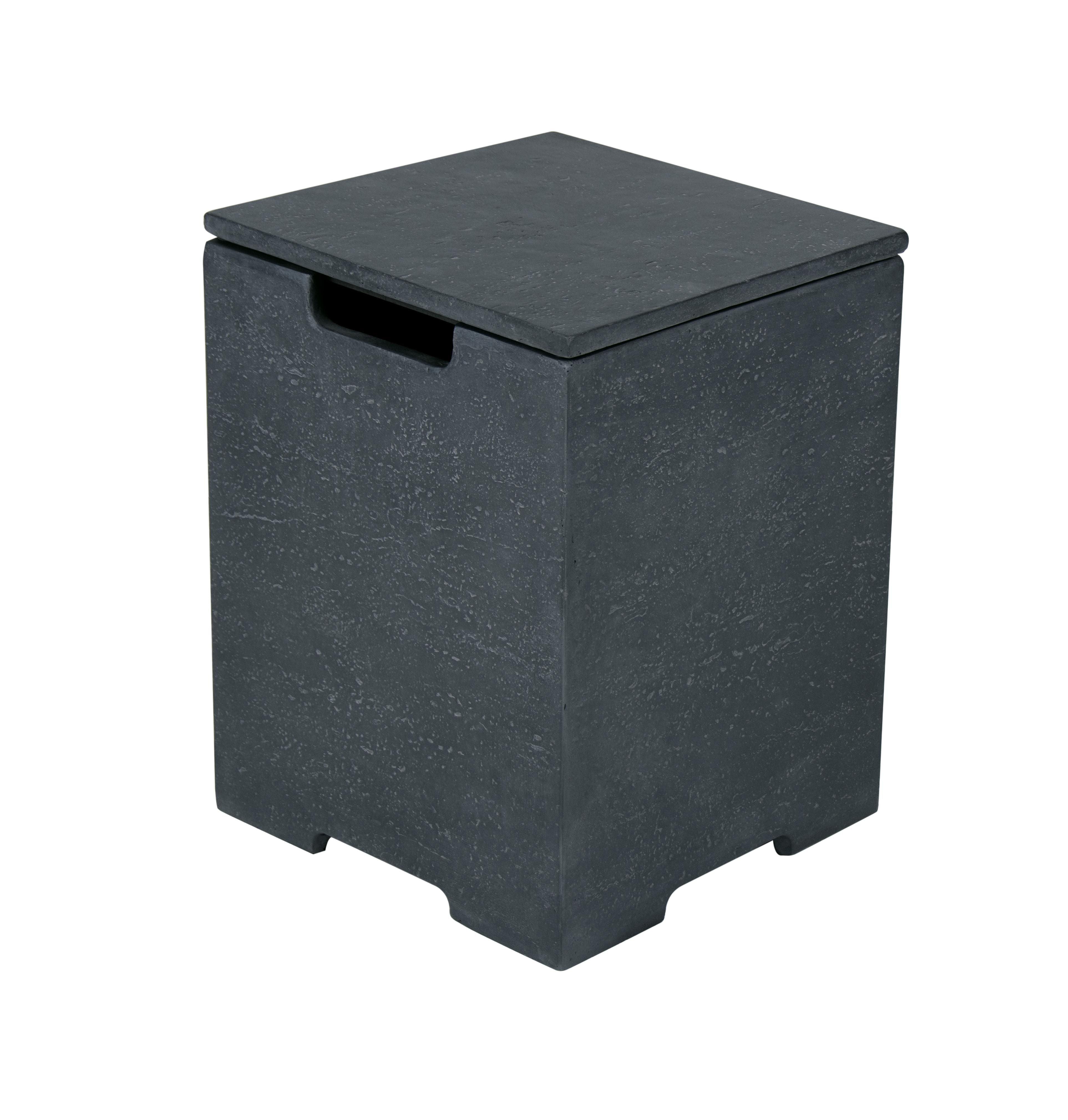 Elementi Plus 16" x 21" Square Dark Grey Concrete Tank Cover (ONB405 ...