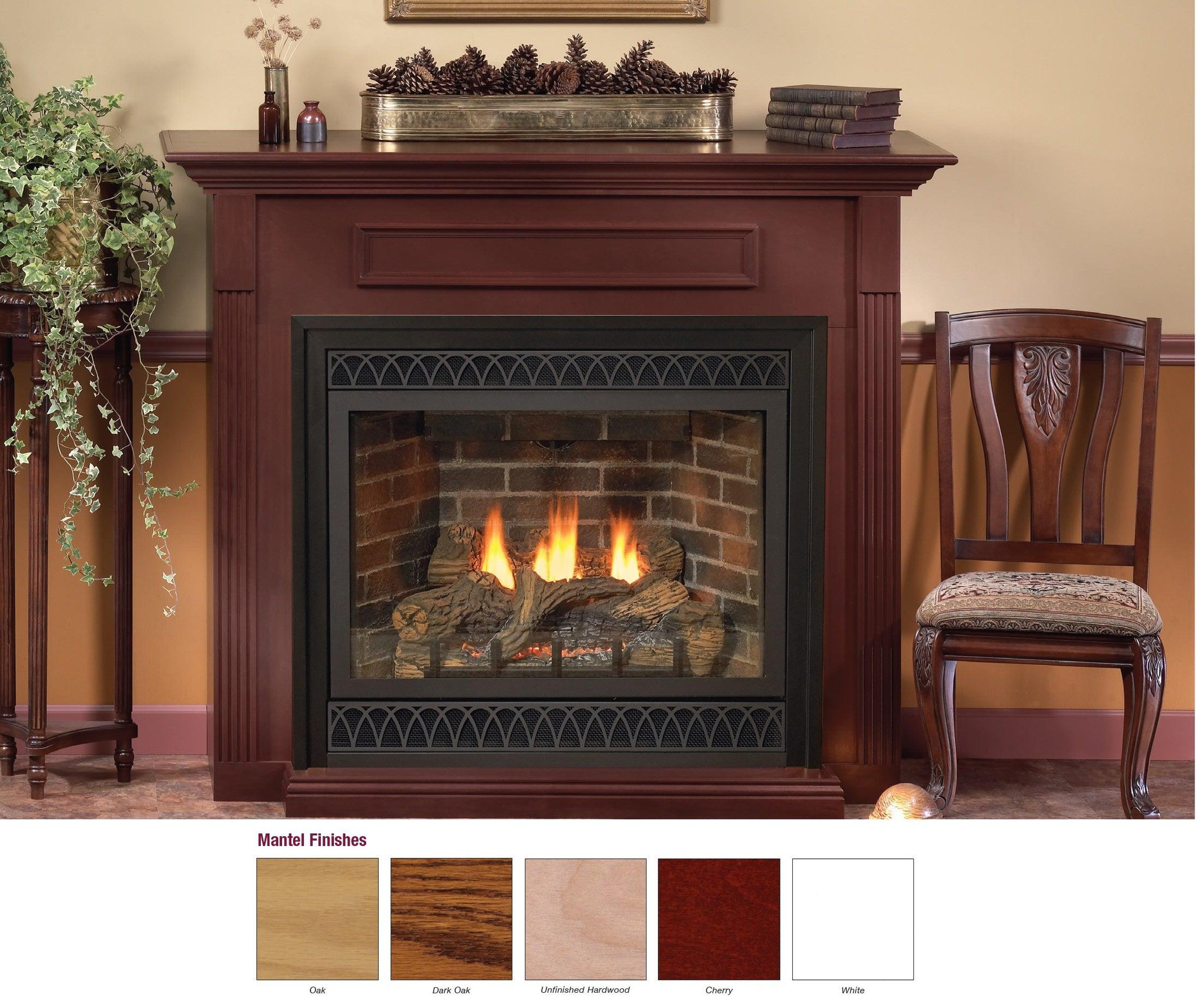 Empire 32" Standard Cabinet Mantel With Base in White Finish – US ...
