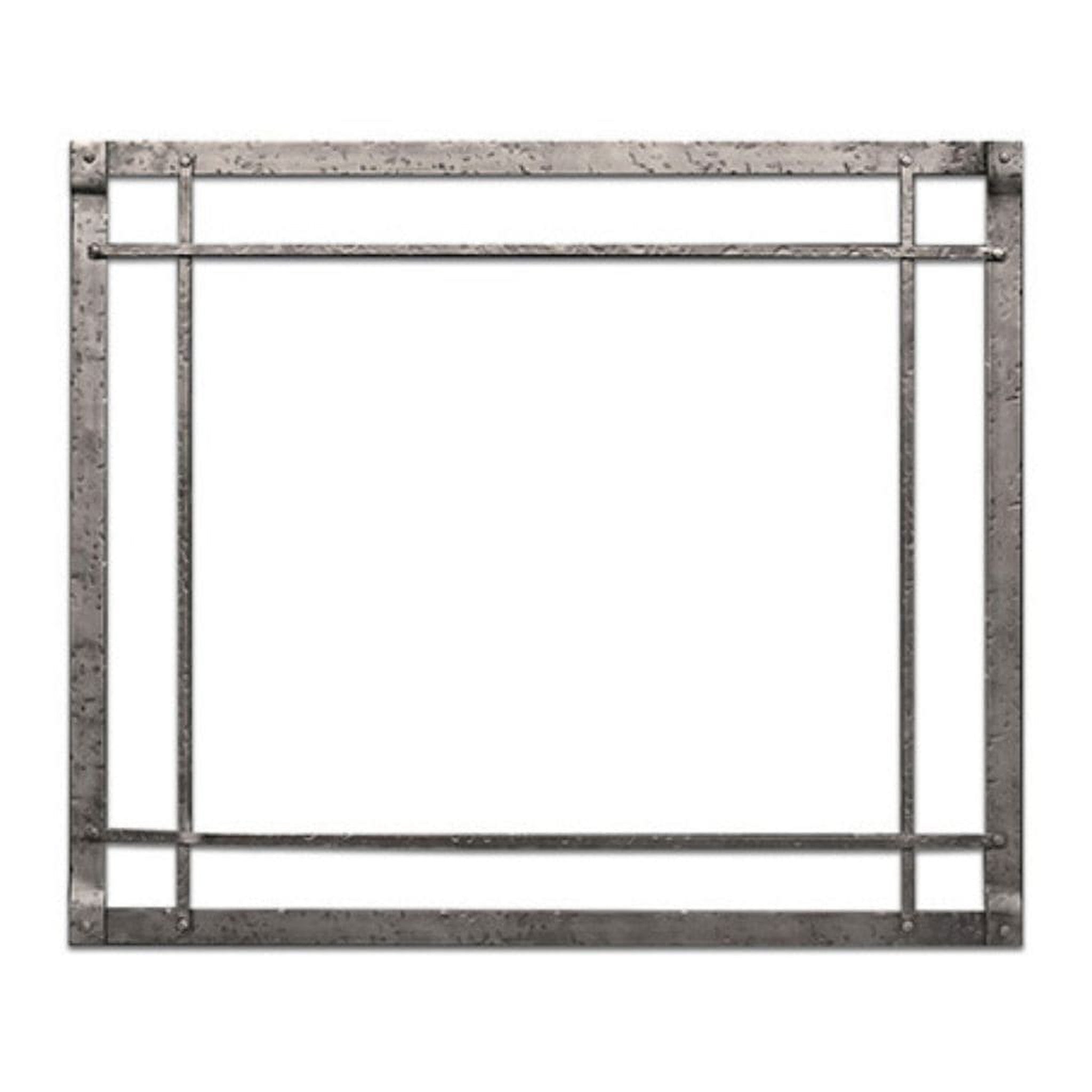 Empire 36" Distressed Pewter Rectangle Forged Iron Inset for Rushmore ...