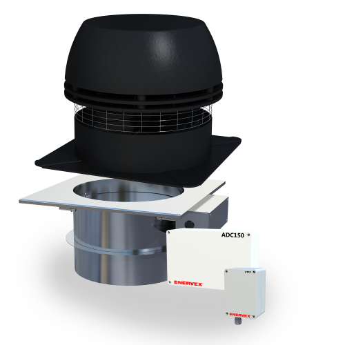Enervex RS 9" Chimney Fan With 6" 24-Volts Mechanical Fireplace Damper ...