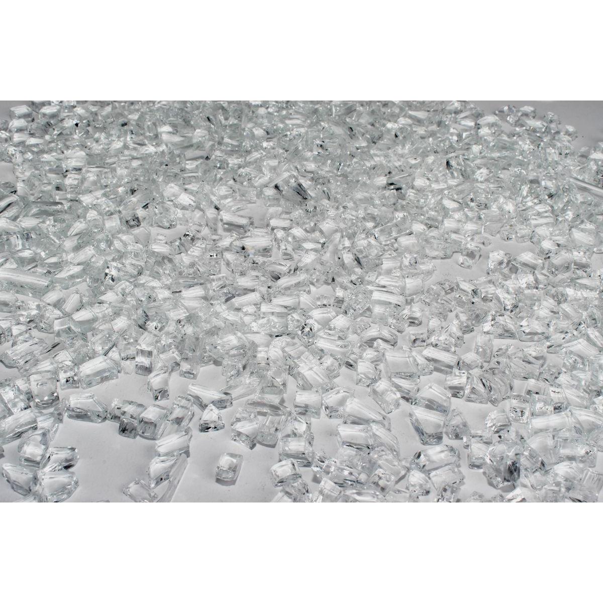 Enhance A Fire 0.25" 5 Lb. Crushed Iceberg Chips Non-Reflective Crushe ...