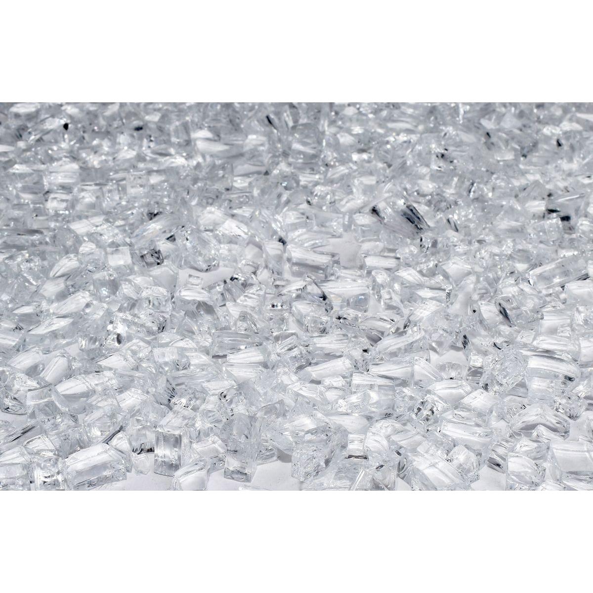 Enhance A Fire 0.25" 5 Lb. Crushed Iceberg Chips Non-Reflective Crushe ...