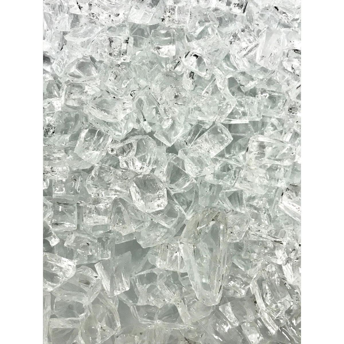 Enhance A Fire 0.5" 5 Lb. Iceberg Chips Non-Reflective Crushed Tempere ...