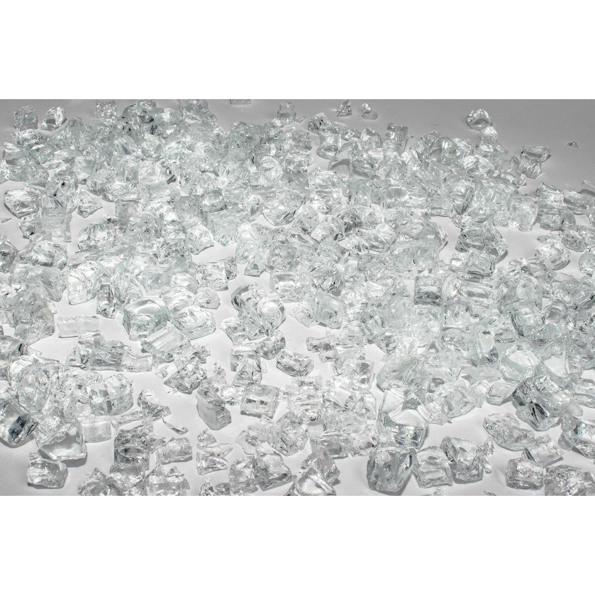 Enhance A Fire 0.5" 5 Lb. Iceberg Chips Non-Reflective Crushed Tempere ...