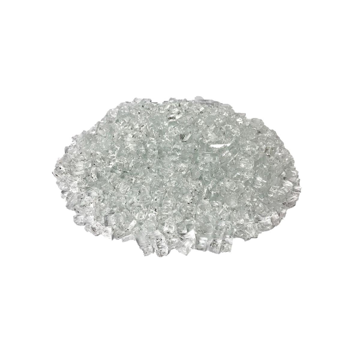 Enhance A Fire 0.5" 5 Lb. Iceberg Chips Non-Reflective Crushed Tempere ...