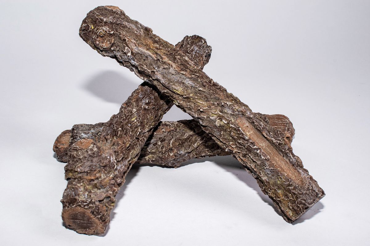 Enhance A Fire 9-11" 3-Piece Battlefield Bark Burncrete Twigs for Gas ...