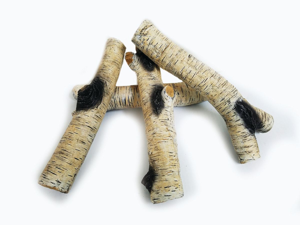 Enhance A Fire 9-11" 3-Piece Garden Birch Burncrete Twigs for Gas Fire ...