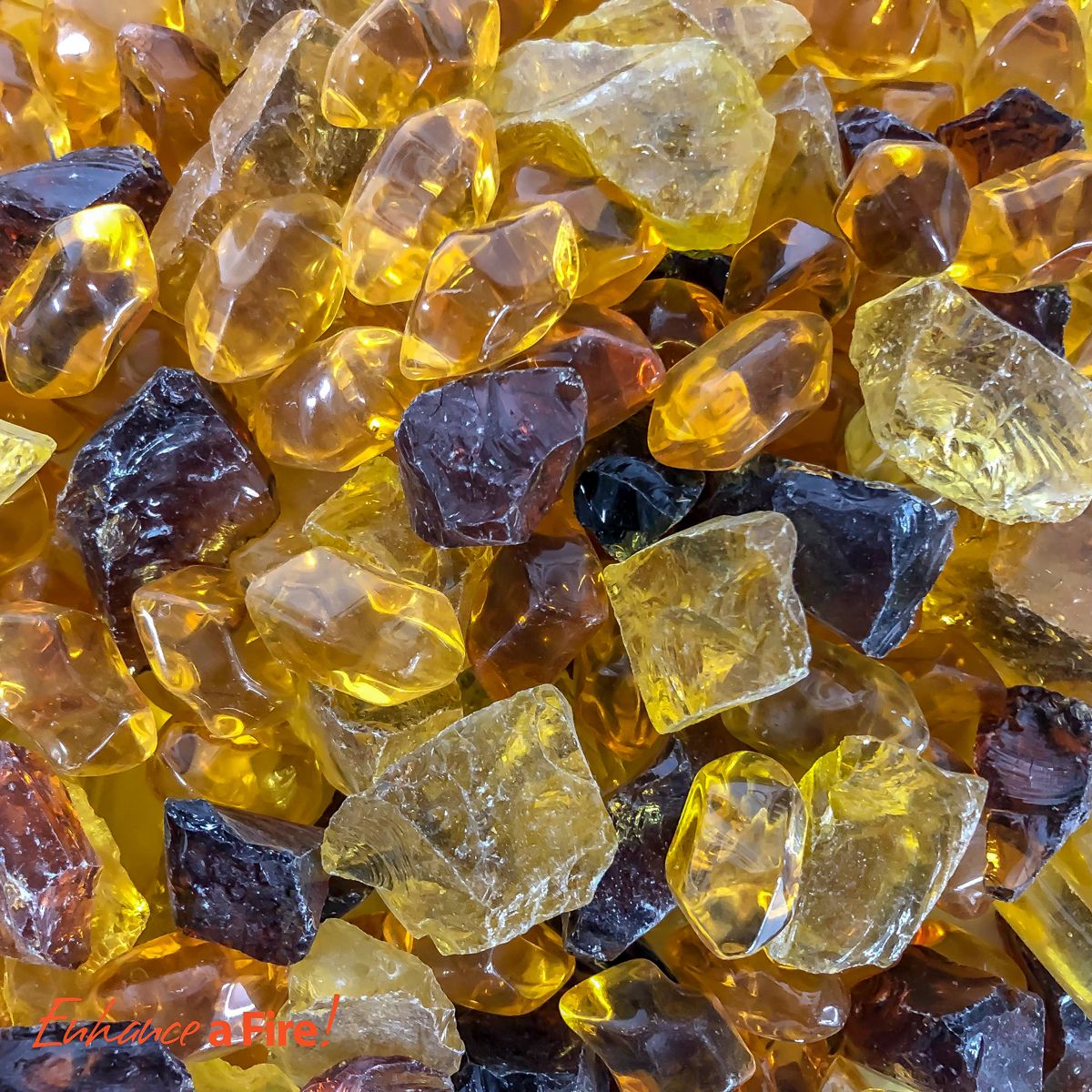 Enhance A Fire Luxury Designer 0.50-1" 5 Lb. Solar Storm Mixed Fire Gl ...
