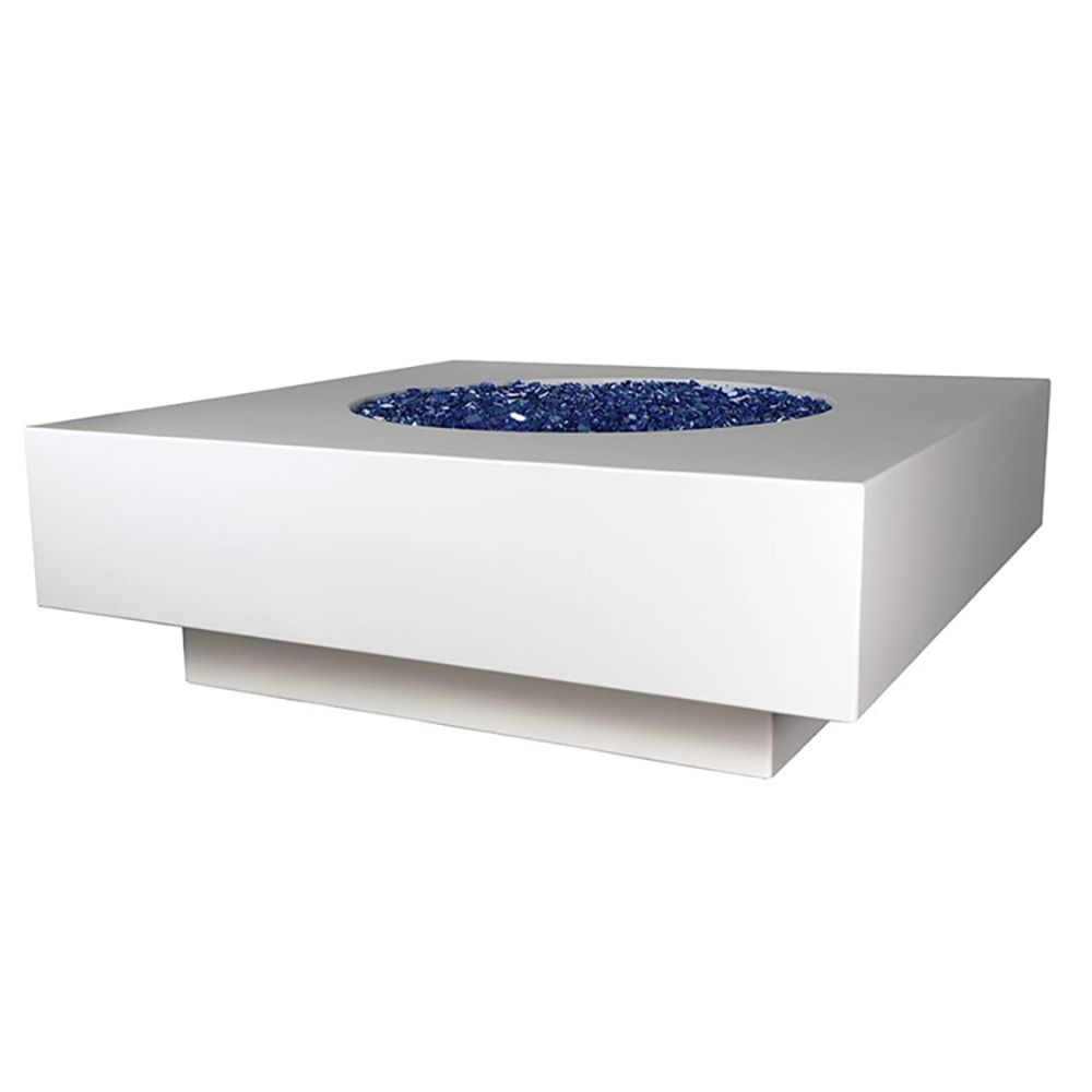 Fire by Design 60" Midway Square Burnt Terra Cotta Finish Fire Pit Tab ...