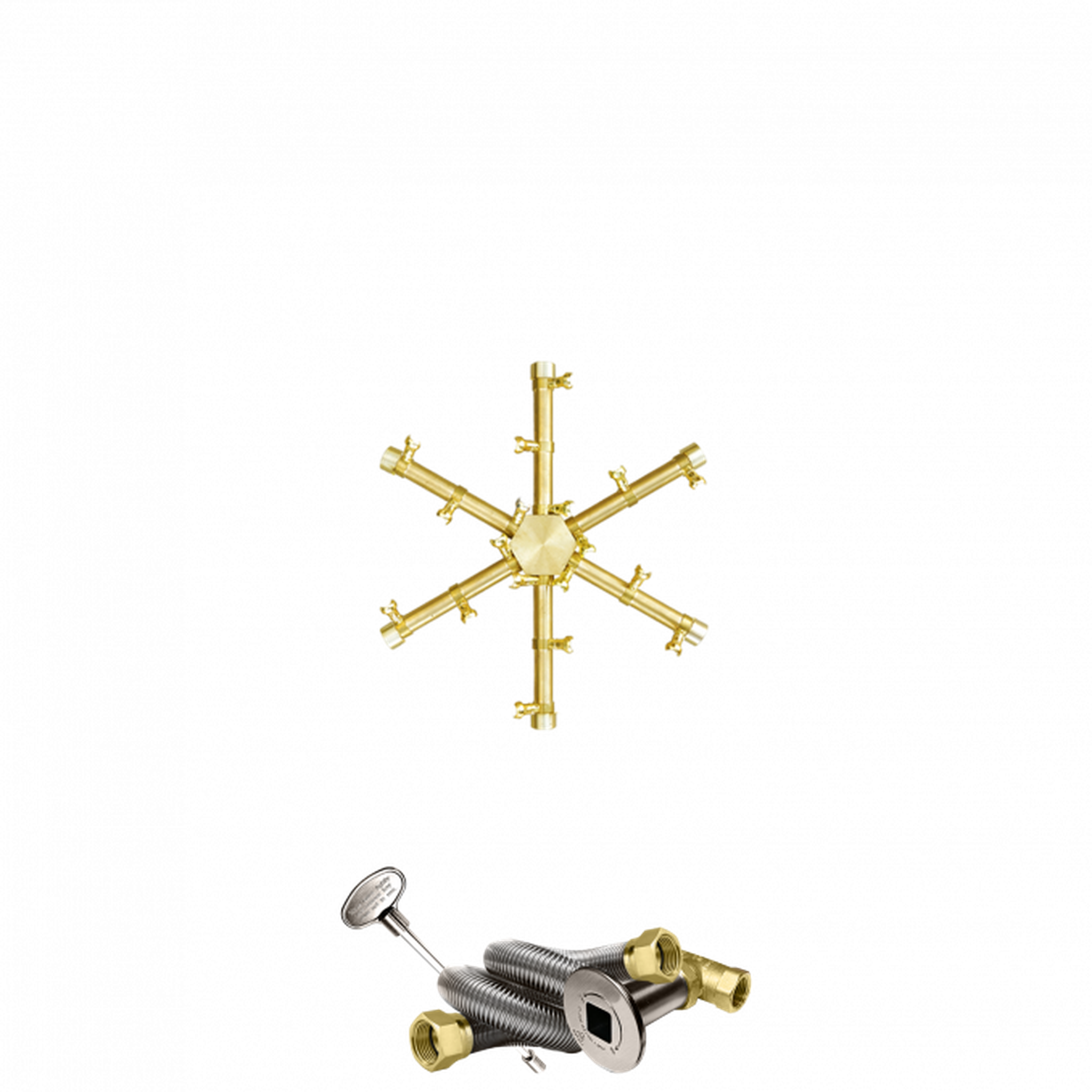 FIREGEAR Pro Series Brass Gas Fire Pit Burning Spur Kit – US Fireplace ...