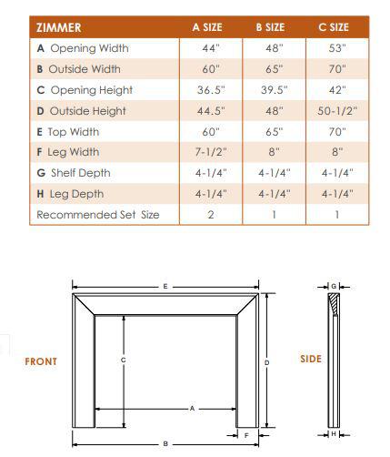 Fireside Furnishing Zimmer White Primed MDF Flush C Mantel – US ...