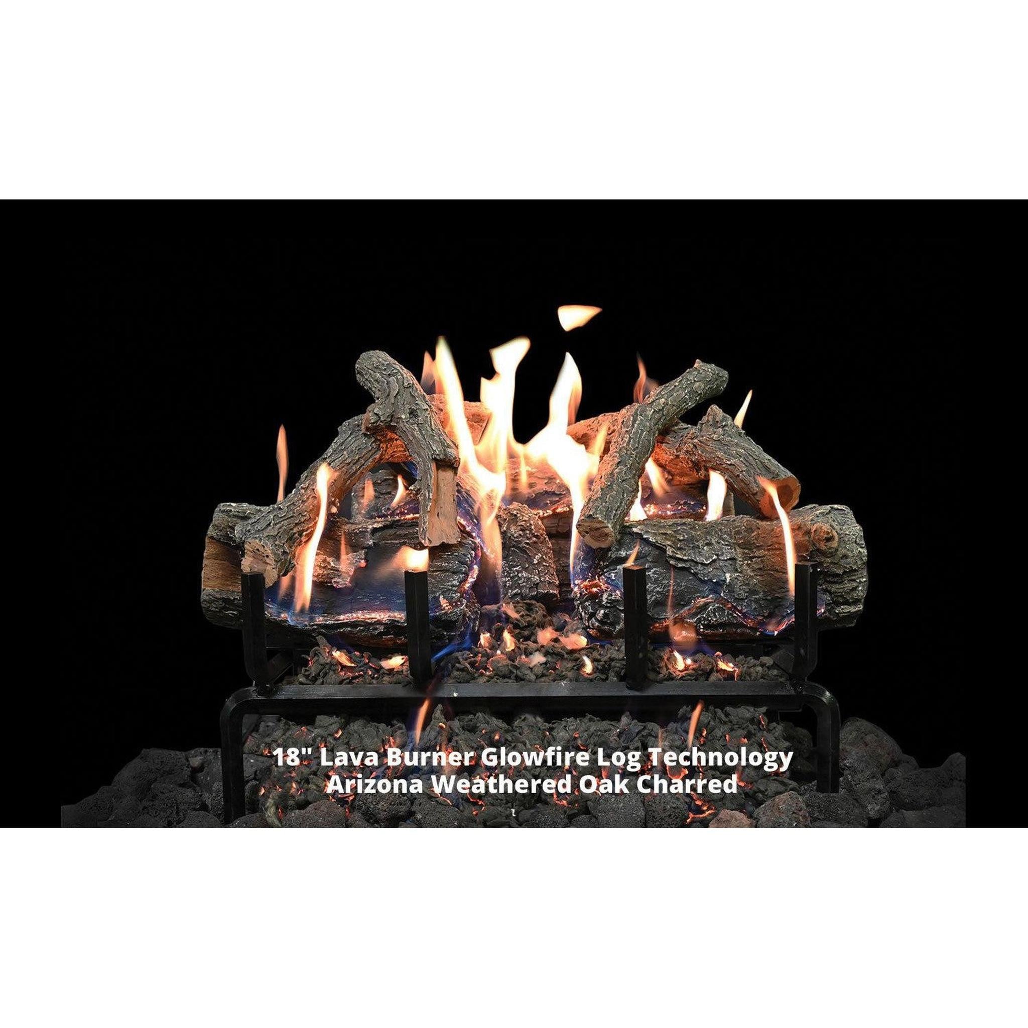 Grand Canyon Lava Front View 18" Variable Electronic Ignition Natural ...