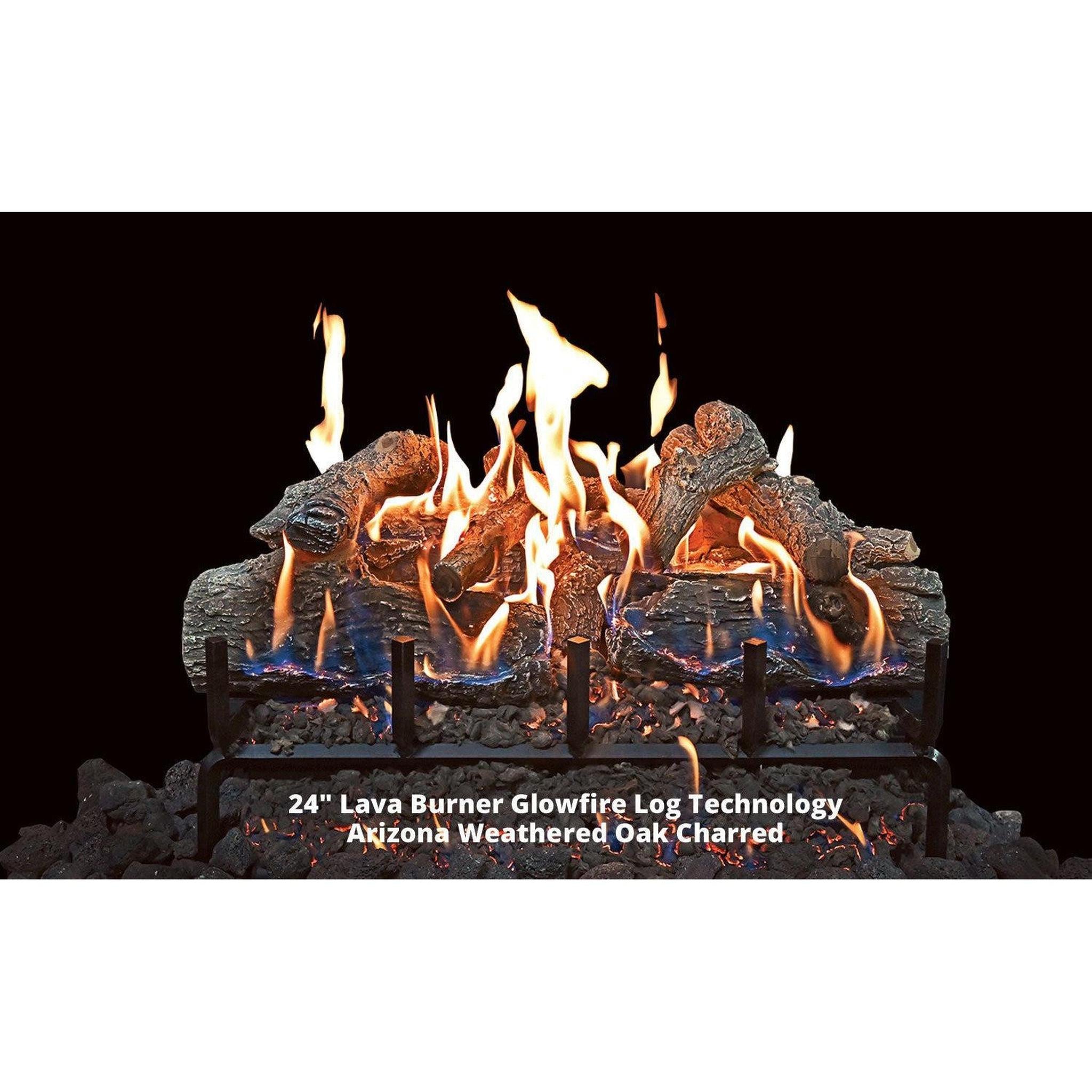 Grand Canyon Lava Front View 24" Variable Electronic Ignition Propane ...