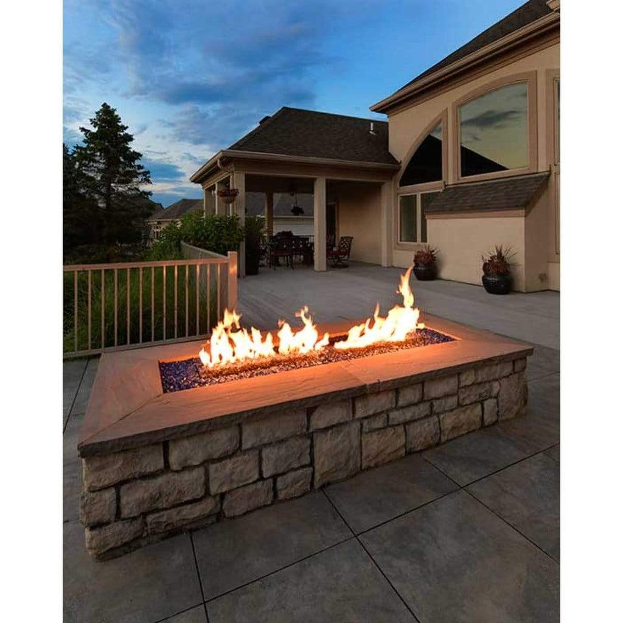 HPC 36" Rectangle Enclosure Trough Burner Electronic Ignition Fire Pit ...