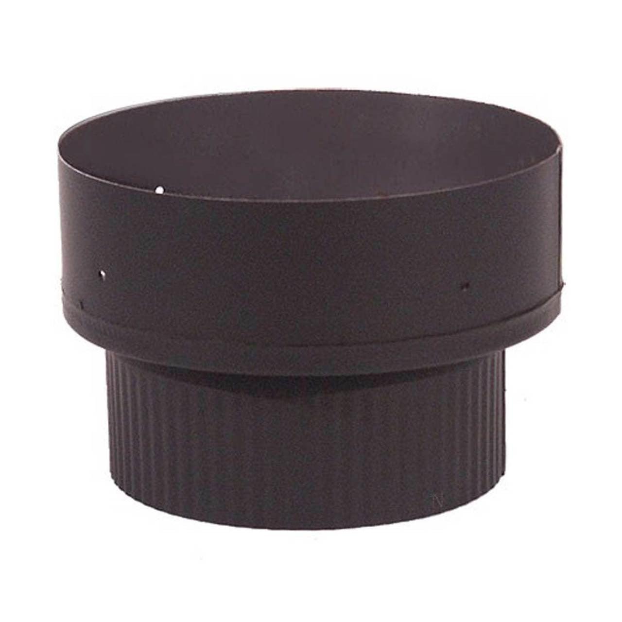 Heatfab 5"-6" Black Single Wall 22 Gauge Steel Chimney Pipe Increaser ...