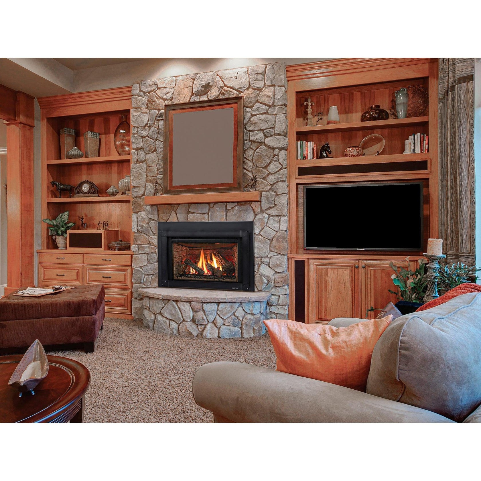 Majestic Trilliant Small 25" Traditional Direct Vent Natural Gas Firep ...