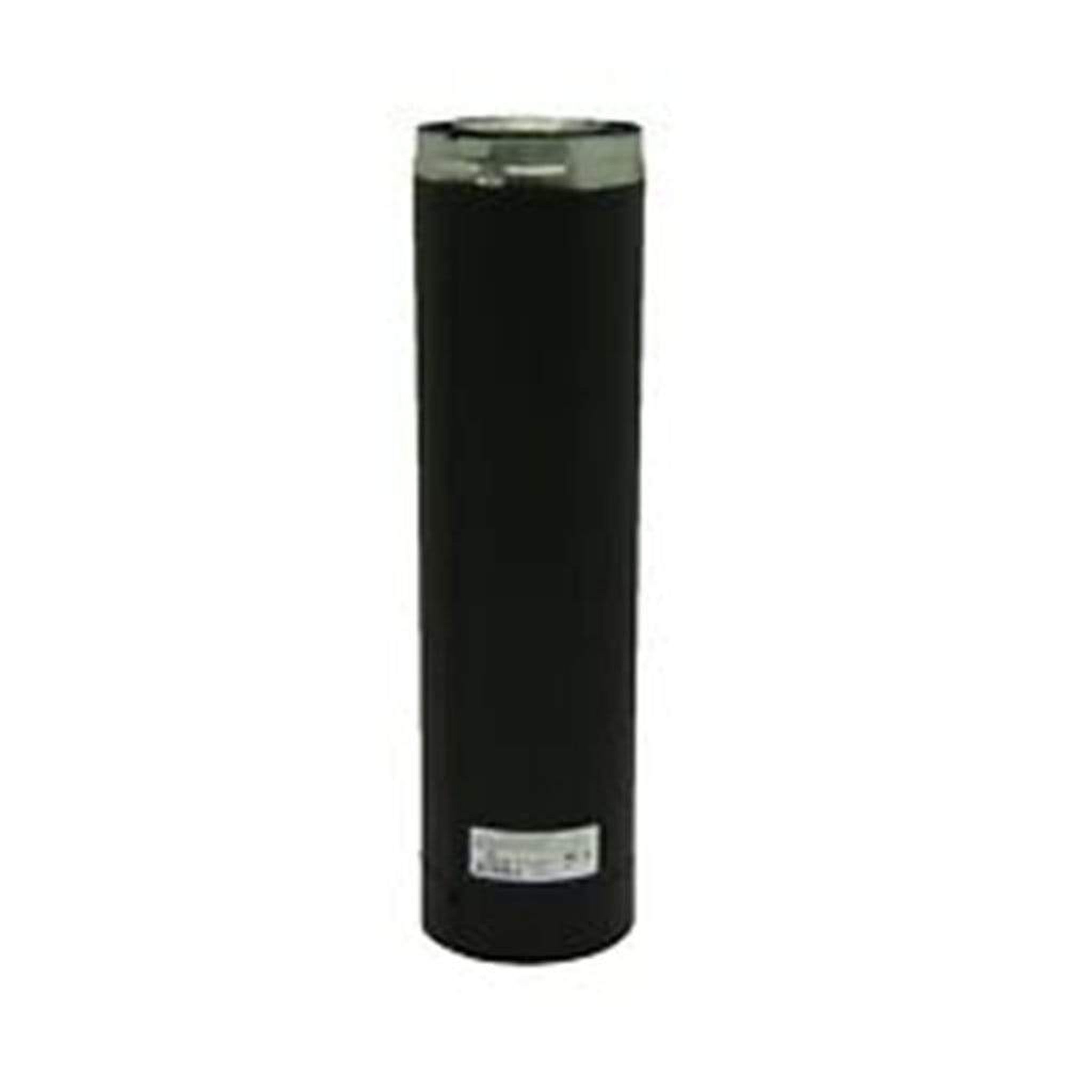 Metal-Fab Sure-Seal Direct Vent 4" x 12" Black Straight Length Pipe ...
