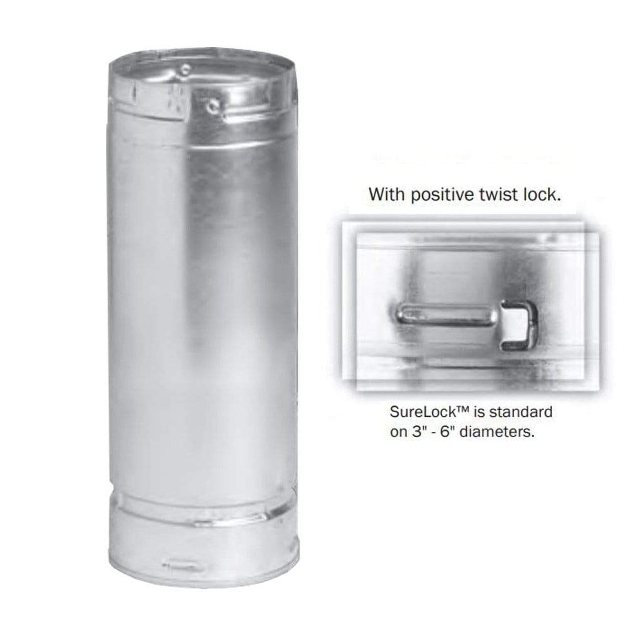 Metal-Fab Type B-Vent 5" x 12" Chimney Length Pipe – US Fireplace Store