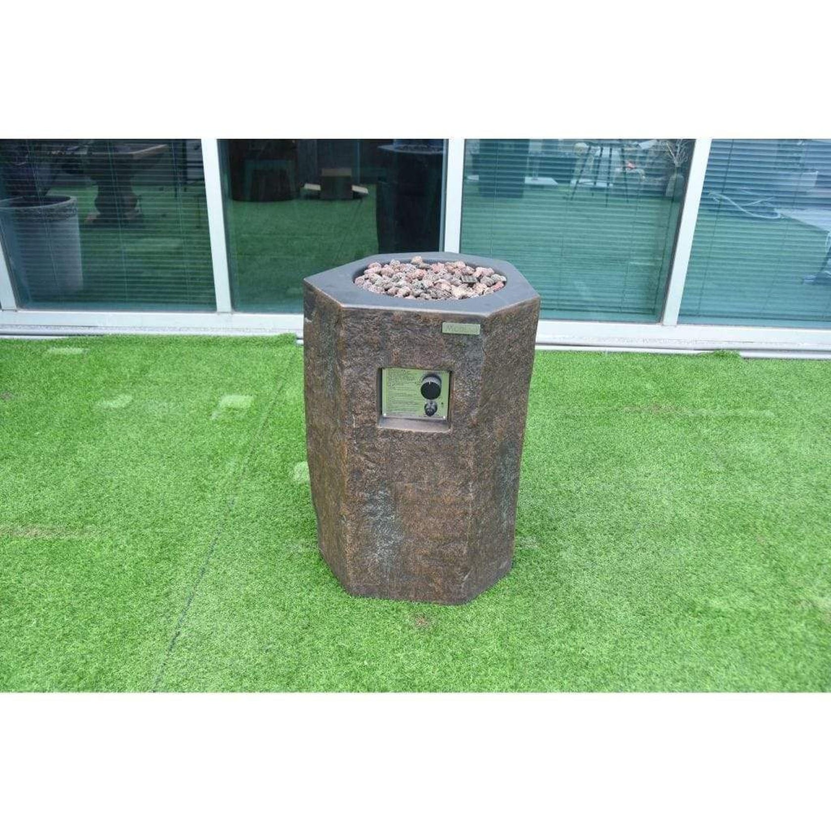 Modeno Fire 19" Basalt Column Fire Pit – US Fireplace Store