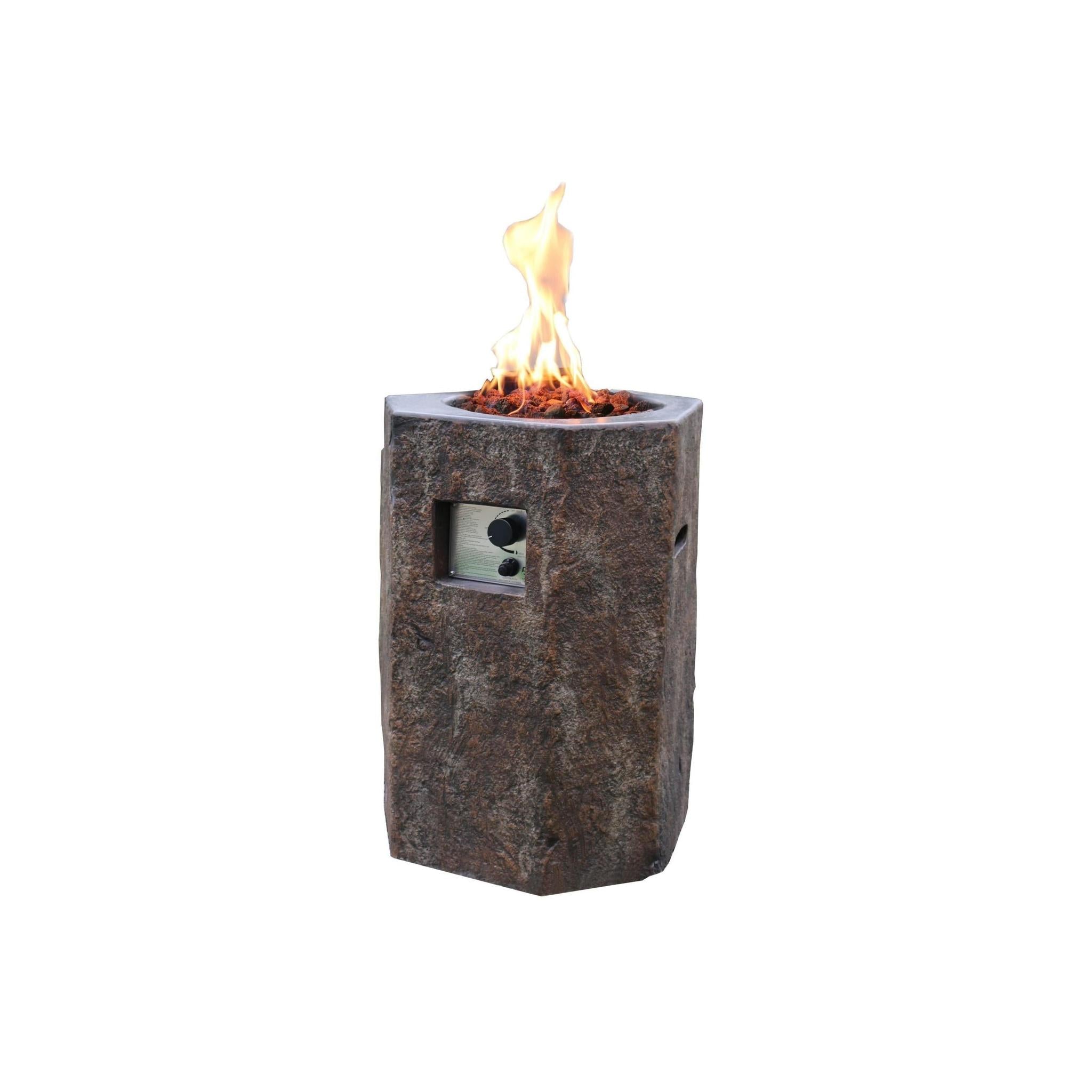 Modeno Fire 19" Basalt Column Fire Pit – US Fireplace Store