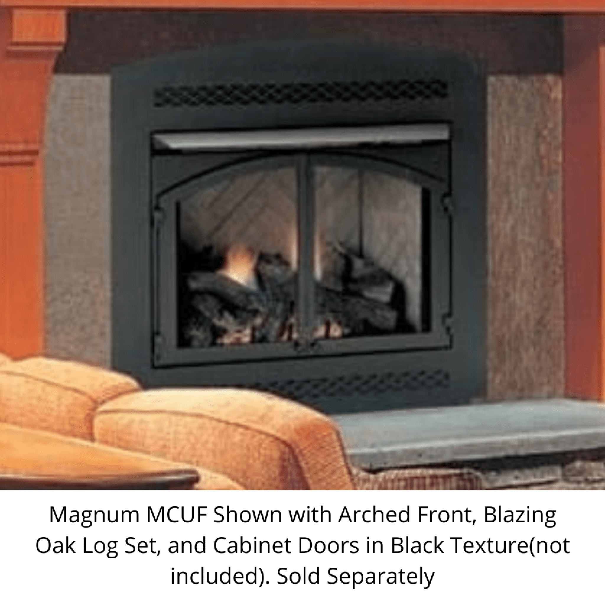 Monessen 42" Magnum Vent Free Firebox With Herringbone Refractory Fire ...