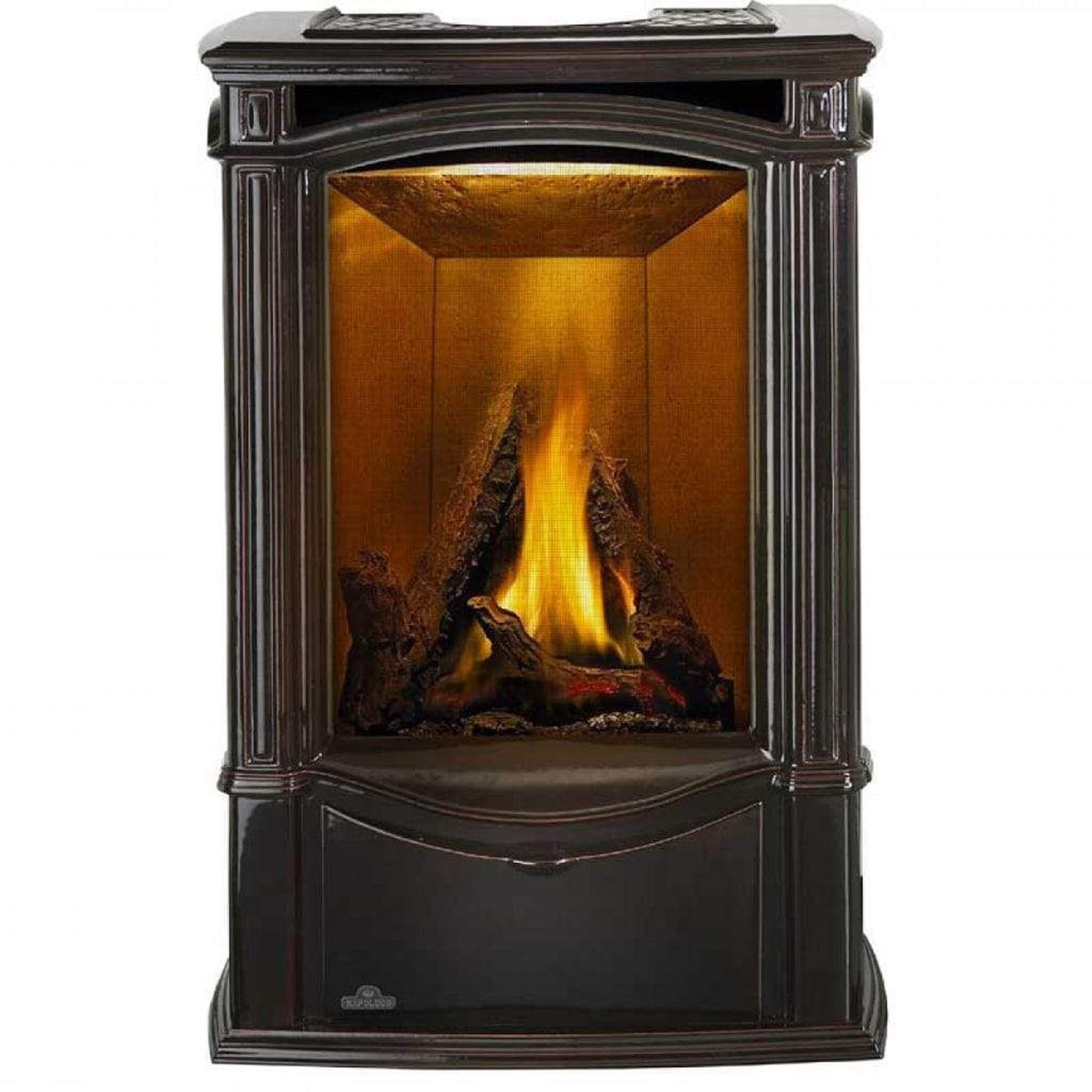 Napoleon Castlemore 24" Porcelain Majolica Brown Direct Vent Cast Iron ...