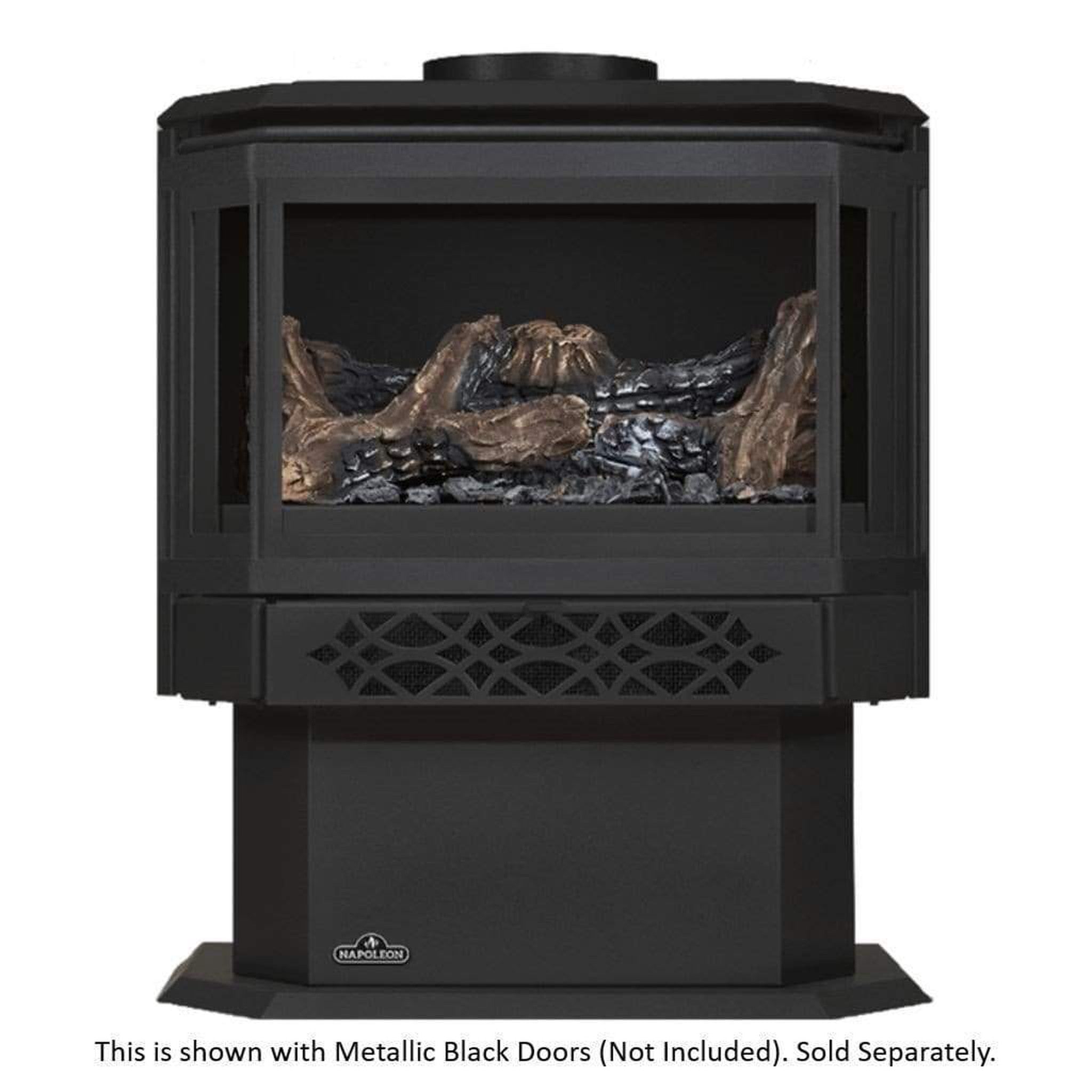 Napoleon Haliburton 23" Black Direct Vent Gas Stove With Millivolt Ign ...