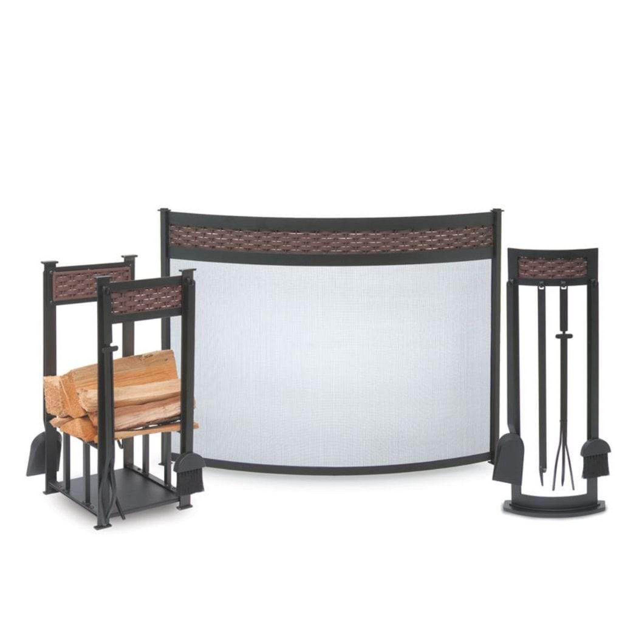 Pilgrim Basket Weave 13" Matte Black Hearth Center – US Fireplace Store