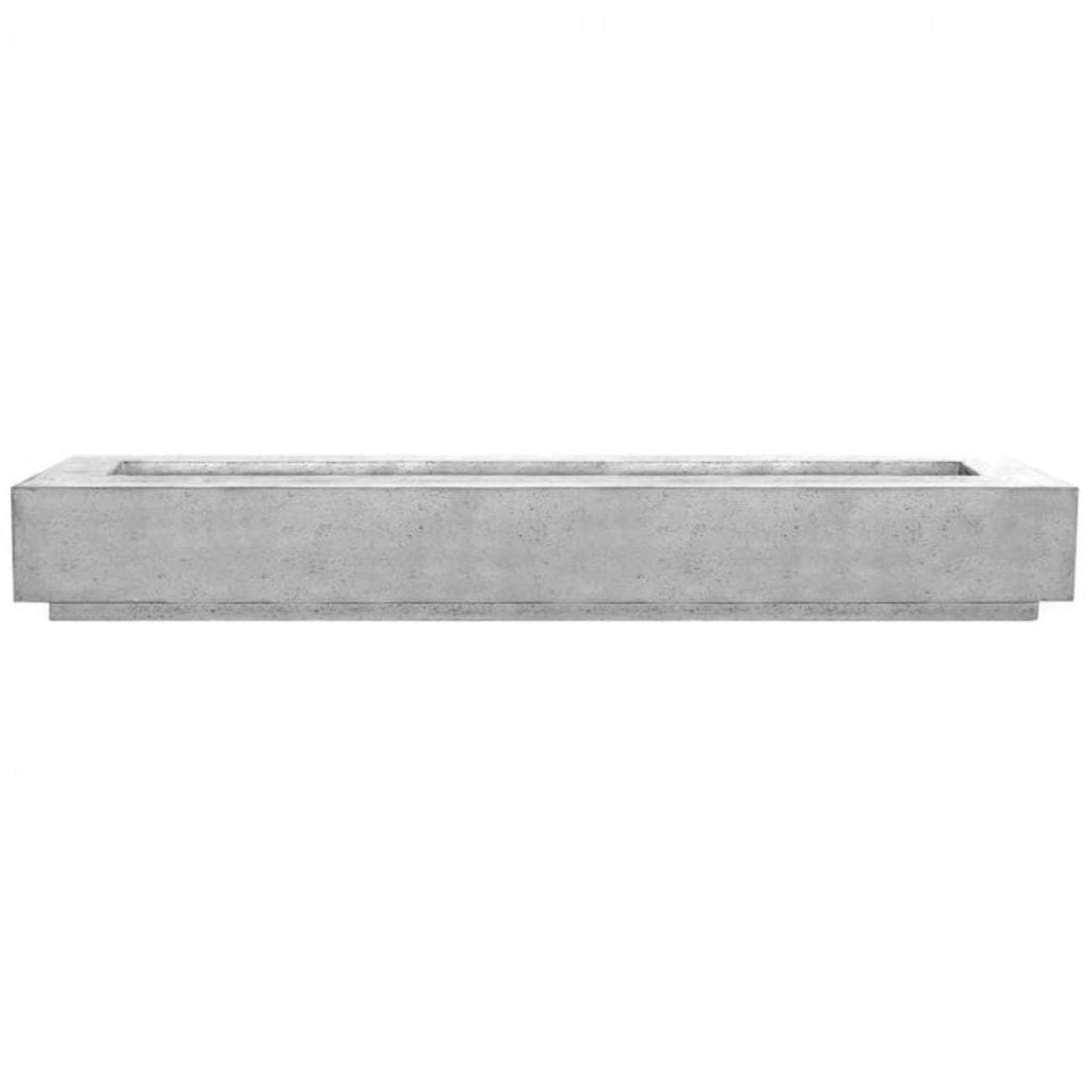 Prism Hardscapes Tavola 110 110" Ultra White Rectangular Concrete Natu ...